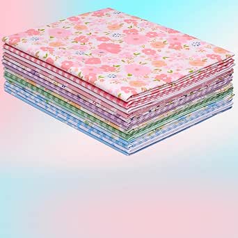 Amazon.com: 14pcs Fat Quarters Bundles - Precut 18x22 inch Cotton ...