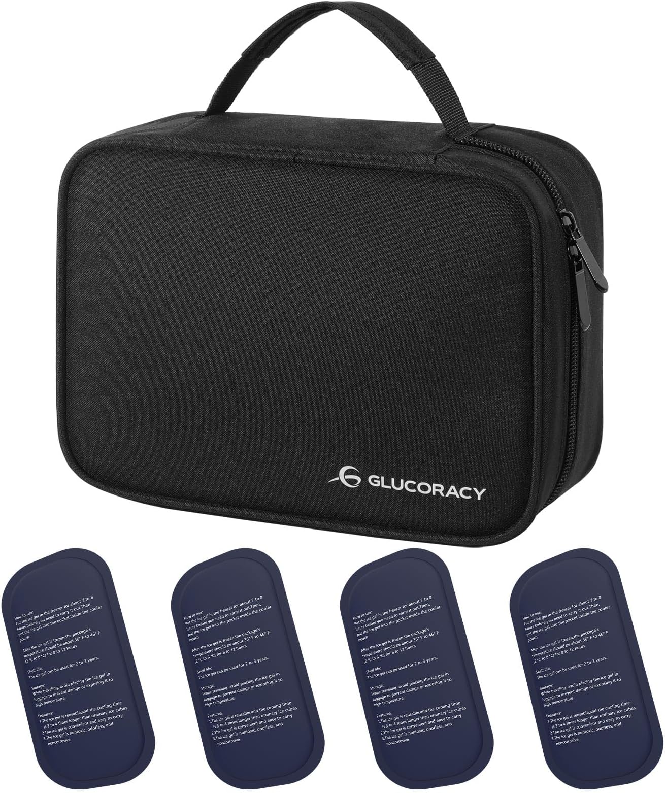 Amazon.com: MEDMAX Insulin Cooler Carrying Case Insulated Black & Ice ...