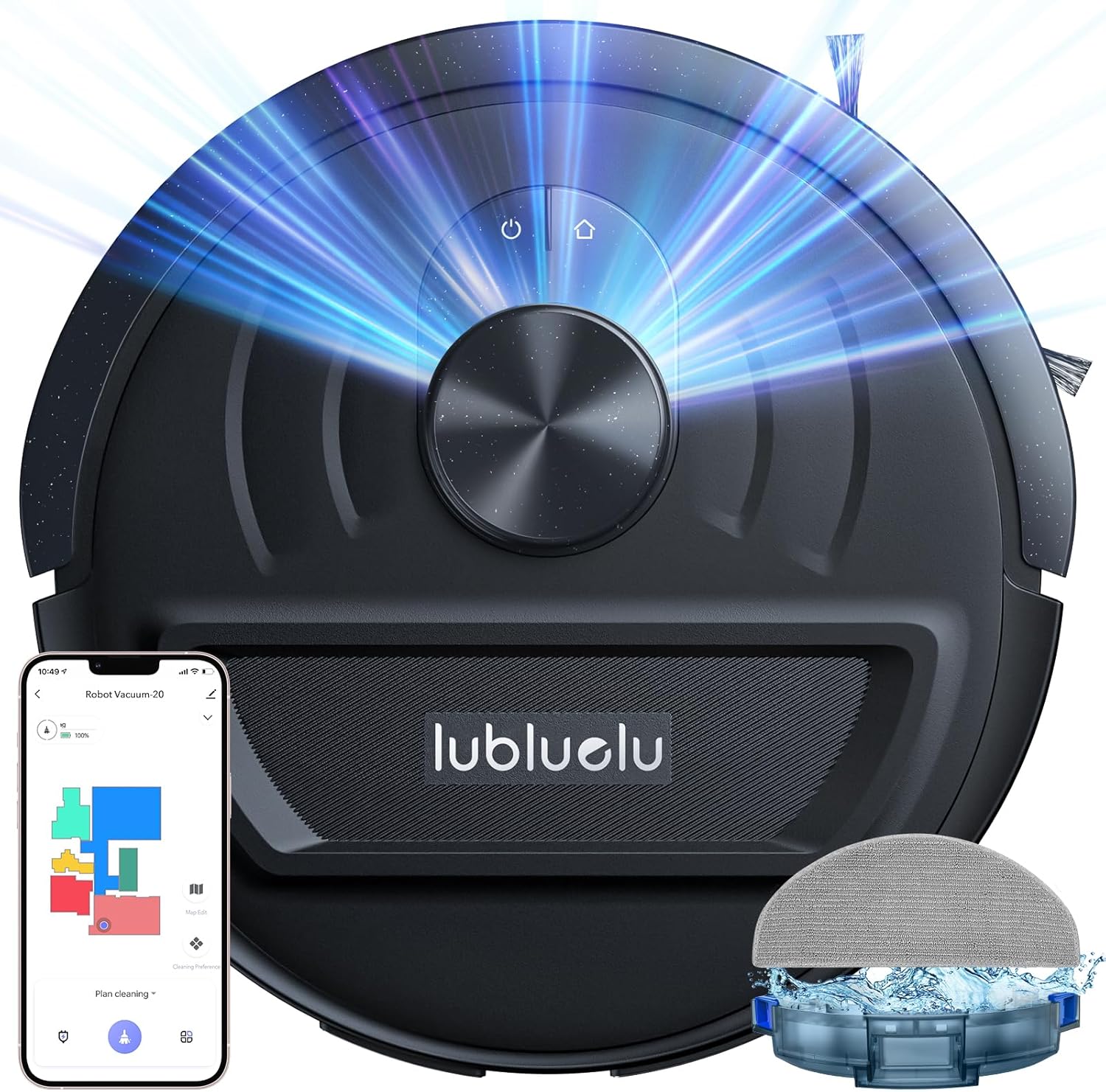 Amazon.com - Lubluelu Robot Vacuum and Mop 5500Pa, L20 Robot Vacuum ...