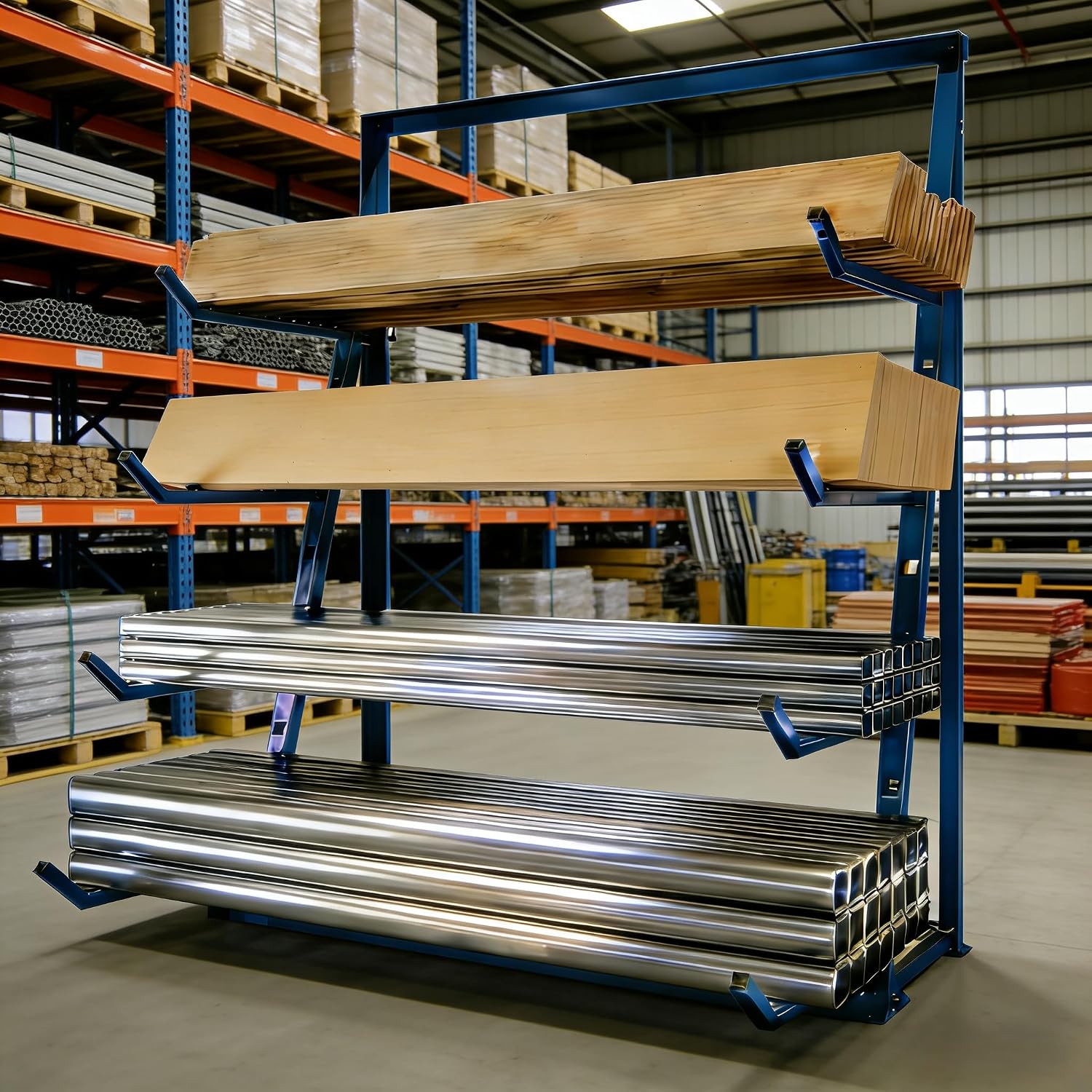 Amazon.com: Alloy Steel Utility Cantilever Rack, 4-Tier 4000LBS ...