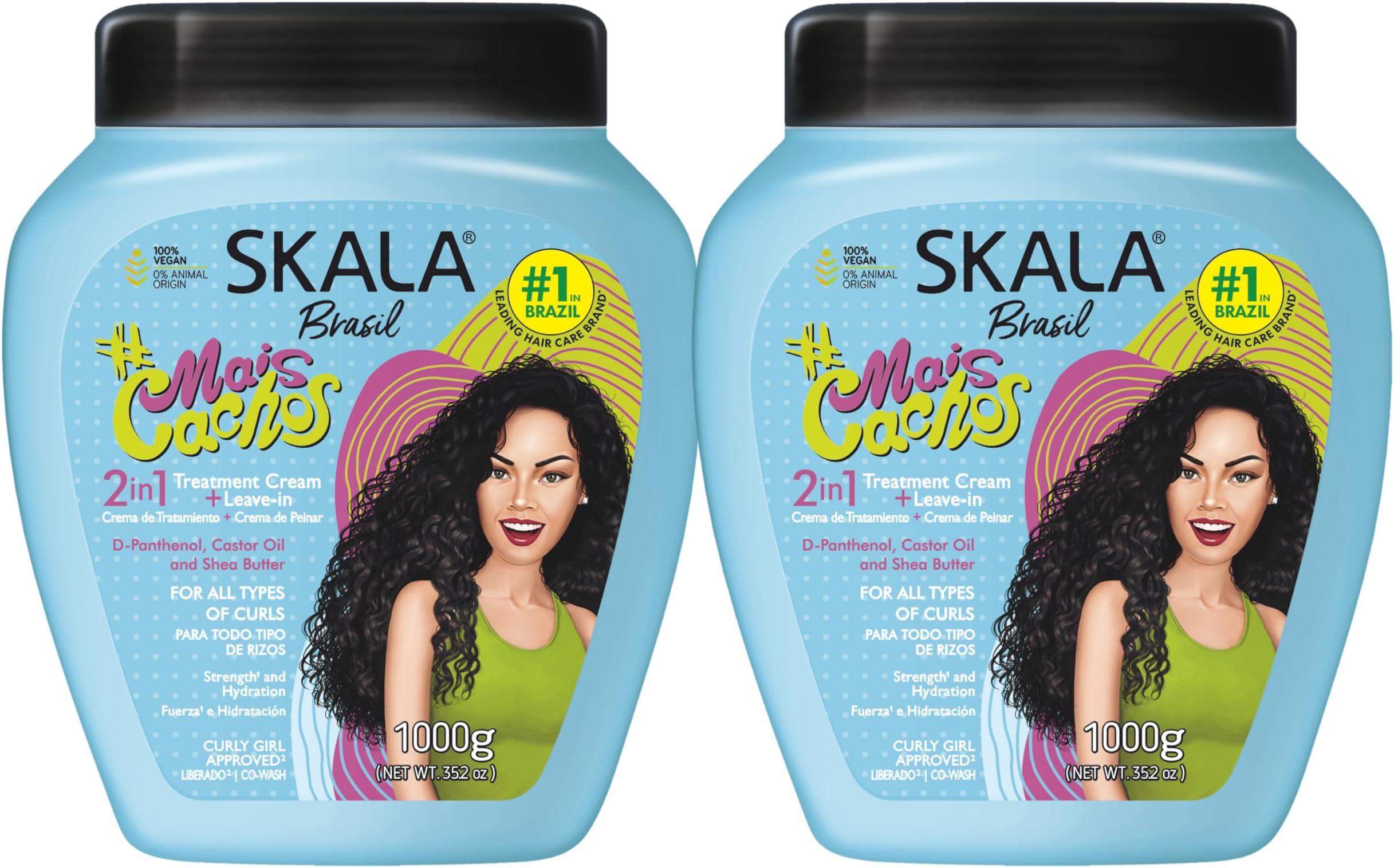 Amazon.com: SKALA 2 Pack Mais Cachos Hydrates Curls, Eliminates Frizz ...