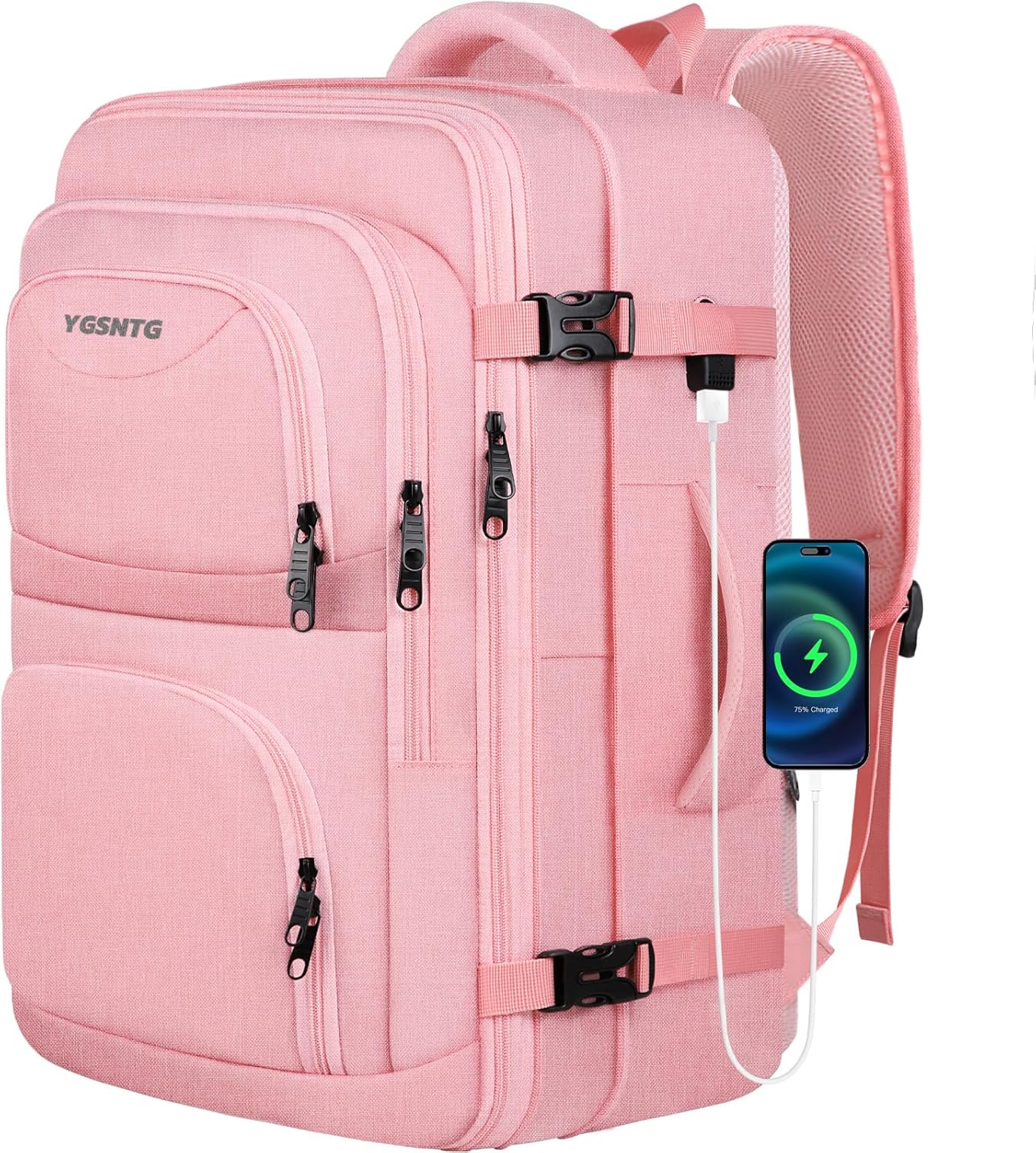 Amazon.com: YGSNTG Carry On Backpack for Women, Pink Backpack, Large ...