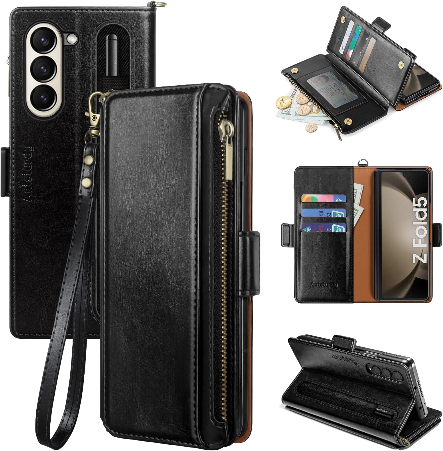 Amazon.com: Antsturdy for Samsung Galaxy Z Fold 5 case Wallet Women ...