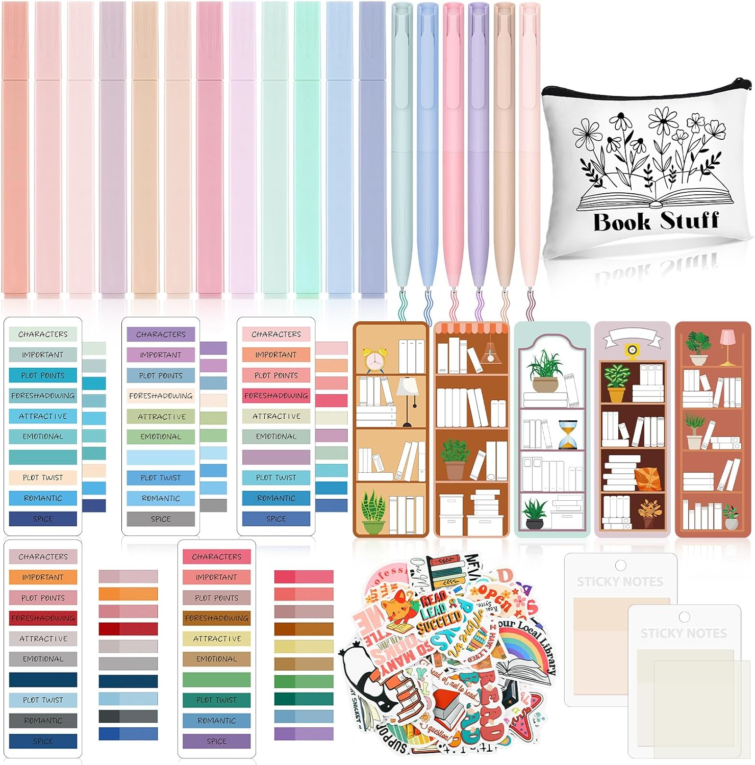 Amazon.com: Engrowtic Book Annotation Kit Set of Pencil Case Pouch ...