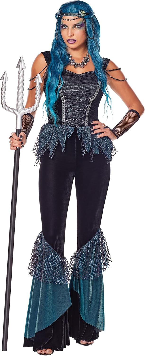 Amazon.com: Spirit Halloween Adult Dark Mermaid Siren Costume, Women ...