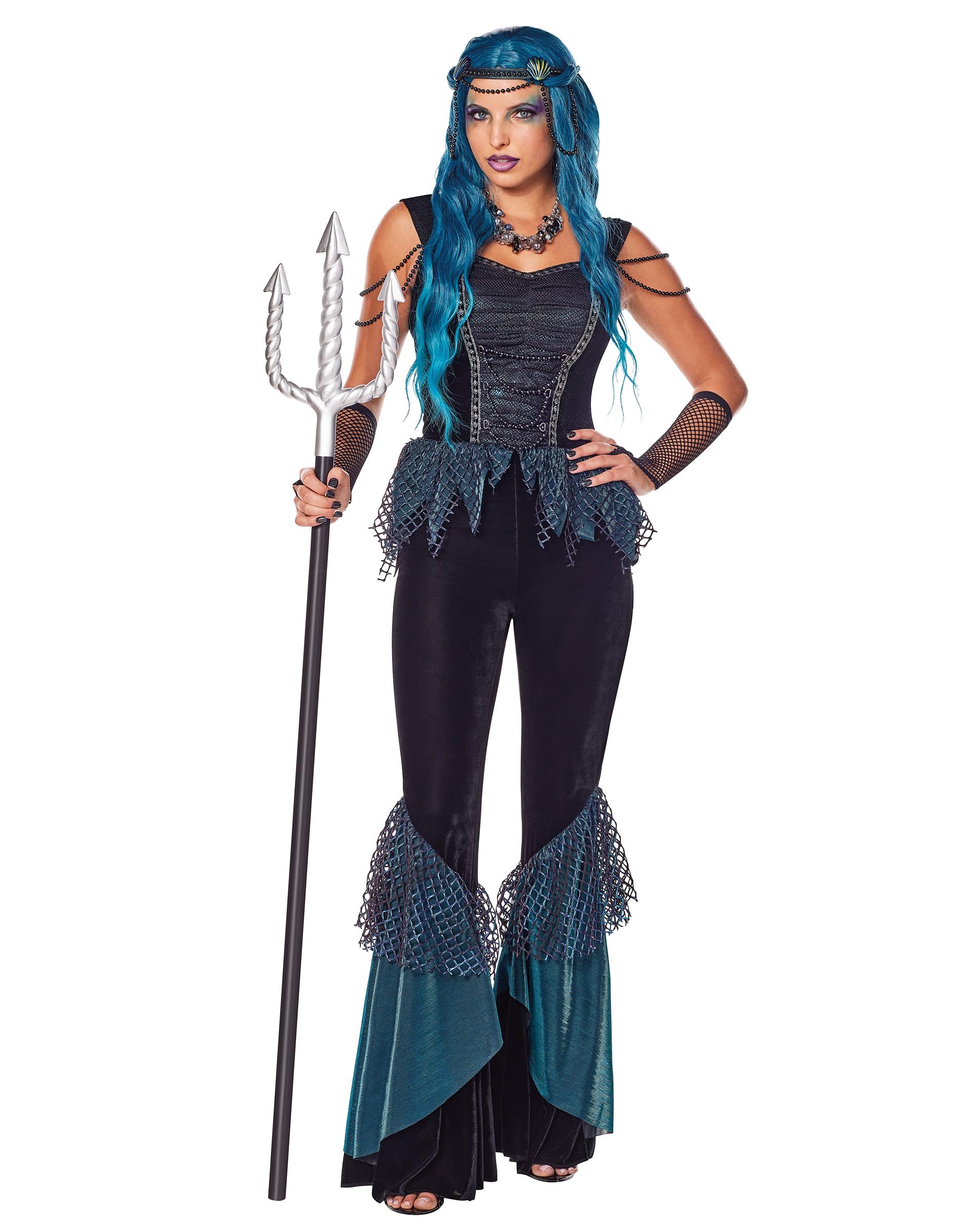 Evil Siren Mermaid Costume Womens Halloween Dark Mermaid Costume