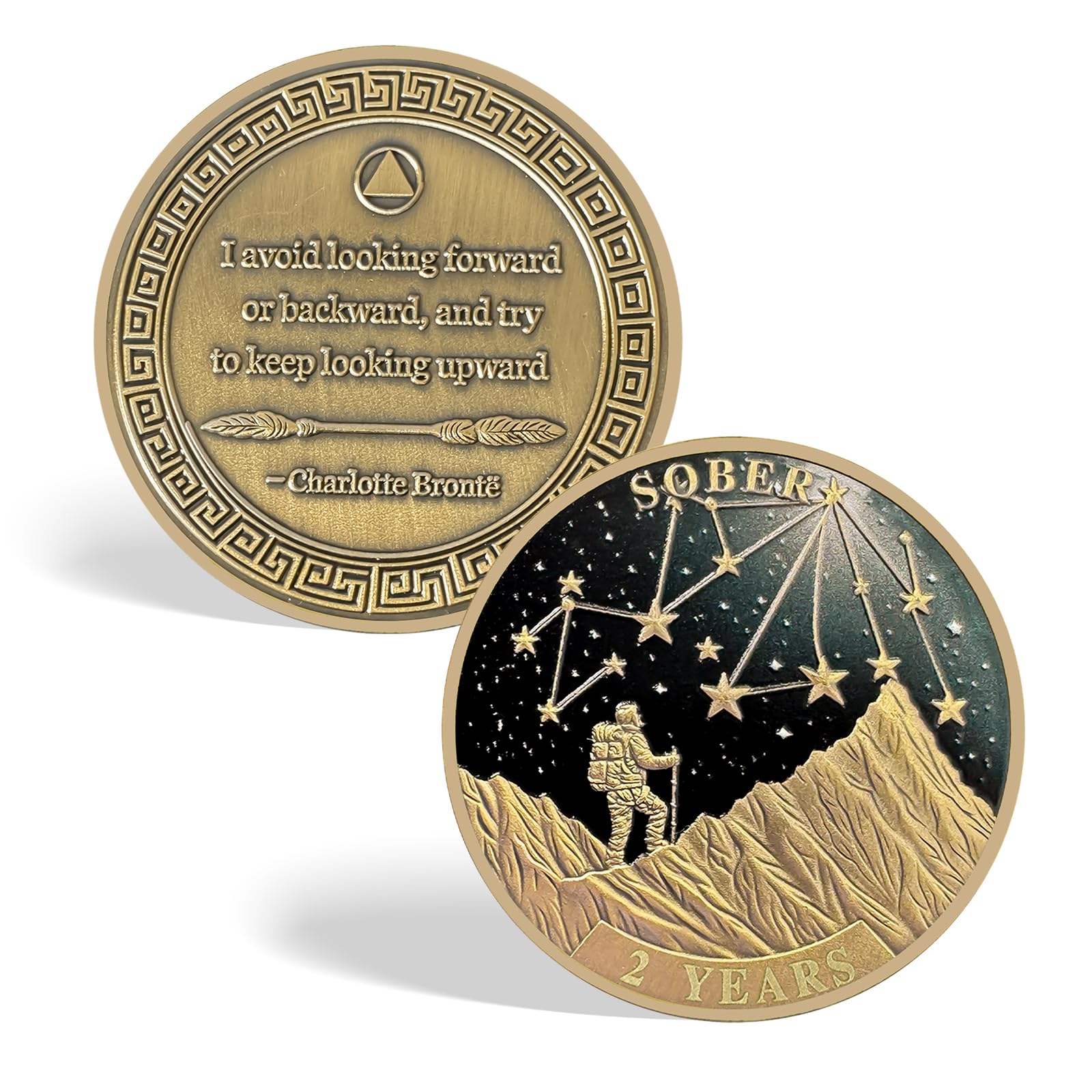 Amazon.com: CHURYUML 2 Year Sobriety Coin - Two Year Sober Chip with ...