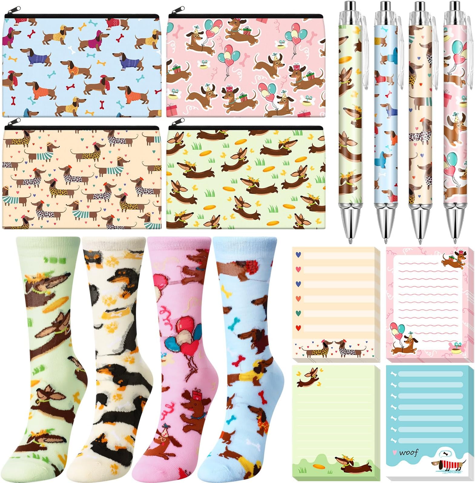 Amazon.com : Dispowreath 24 Pcs Sticky Notes with Pens Animal Lover ...