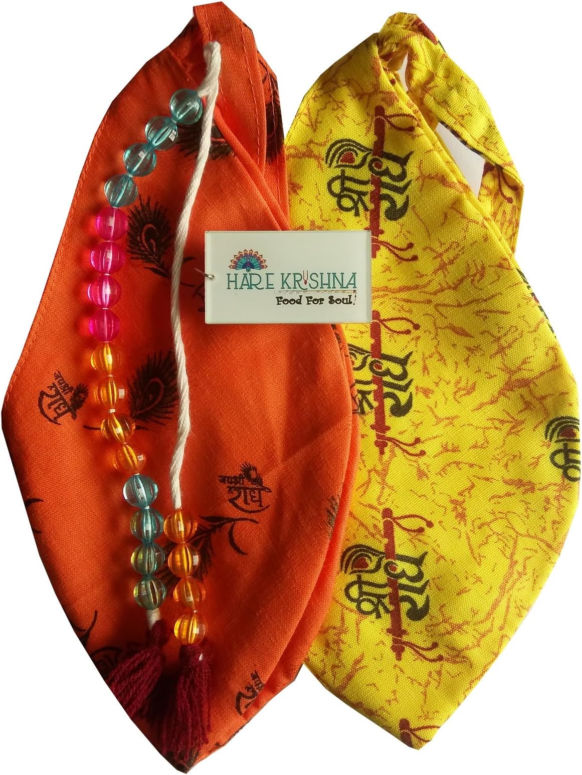 Hare Krishna Food For Soul Shree Radhe Bead Bag-Japa Mala Bag-Gomukhi ...