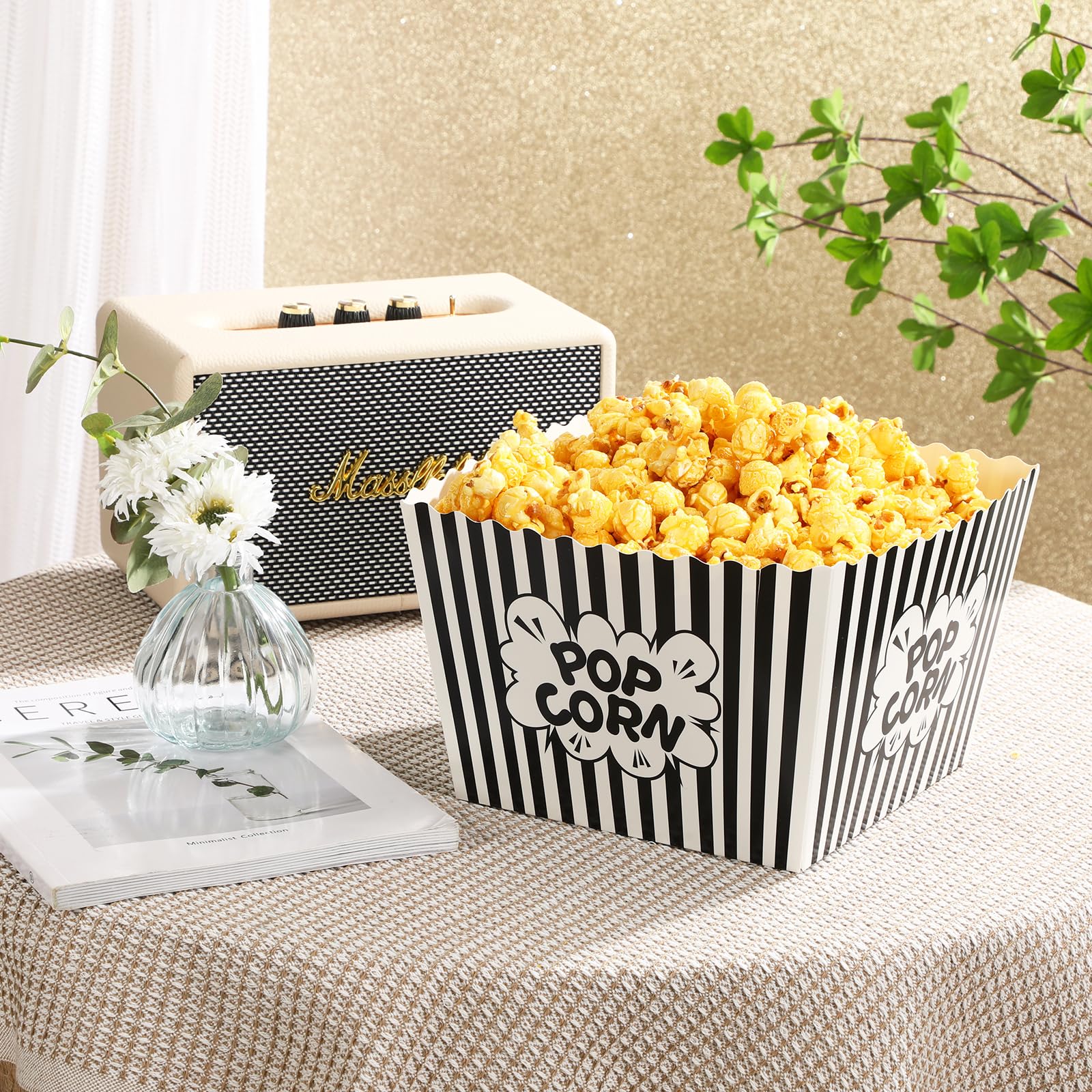 Snapklik.com : DECYOOL Popcorn Bowl, 12 Pack Paper Popcorn Buckets ...
