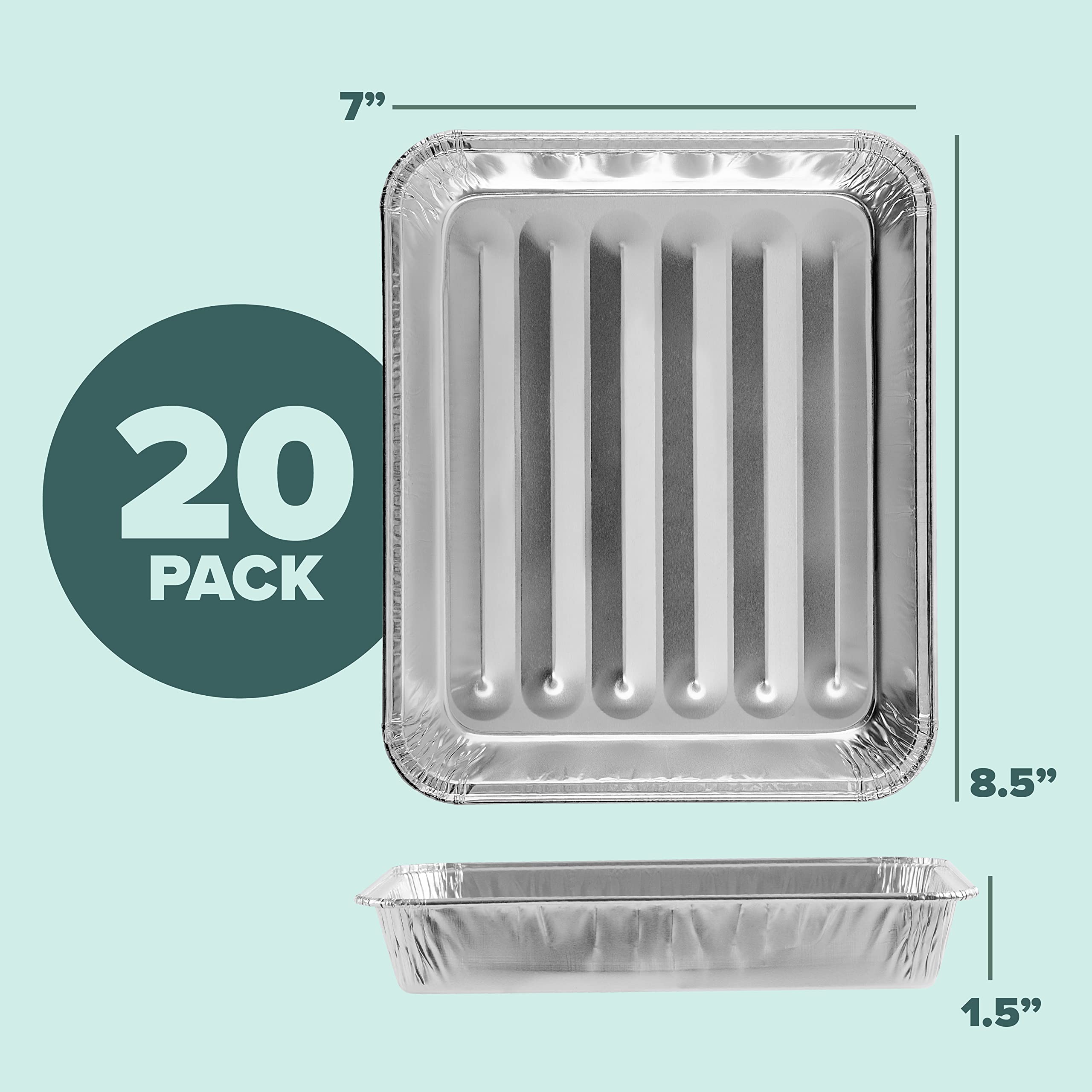 Snapklik.com : 20 Pack Disposable Aluminum Grill Liners Toppers ...