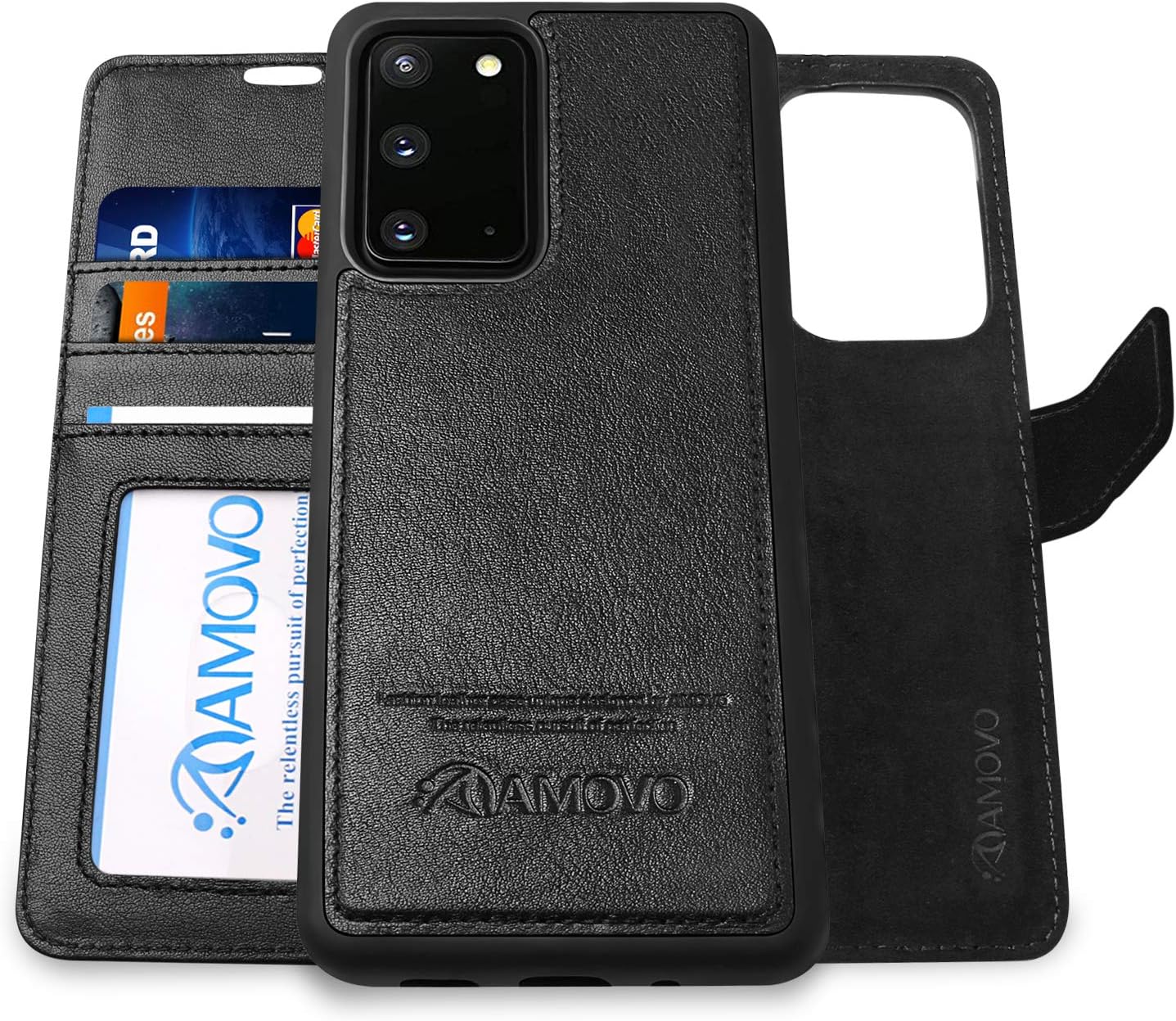 Amazon.com: AMOVO [Genuine Leather Case for Samsung Galaxy S20 (6.2 ...