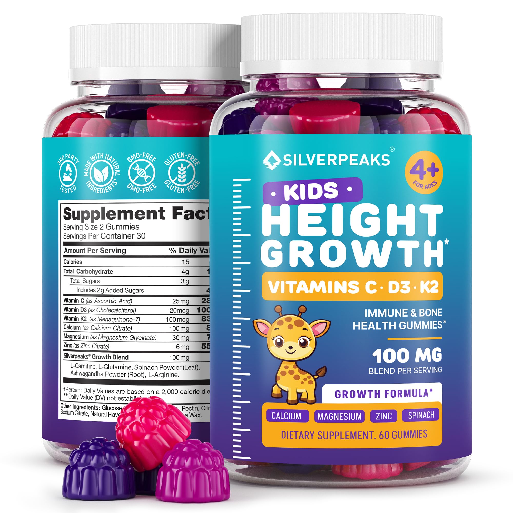 Amazon.com: Height Growth Gummies for Kids - Growth Vitamins for Teens ...
