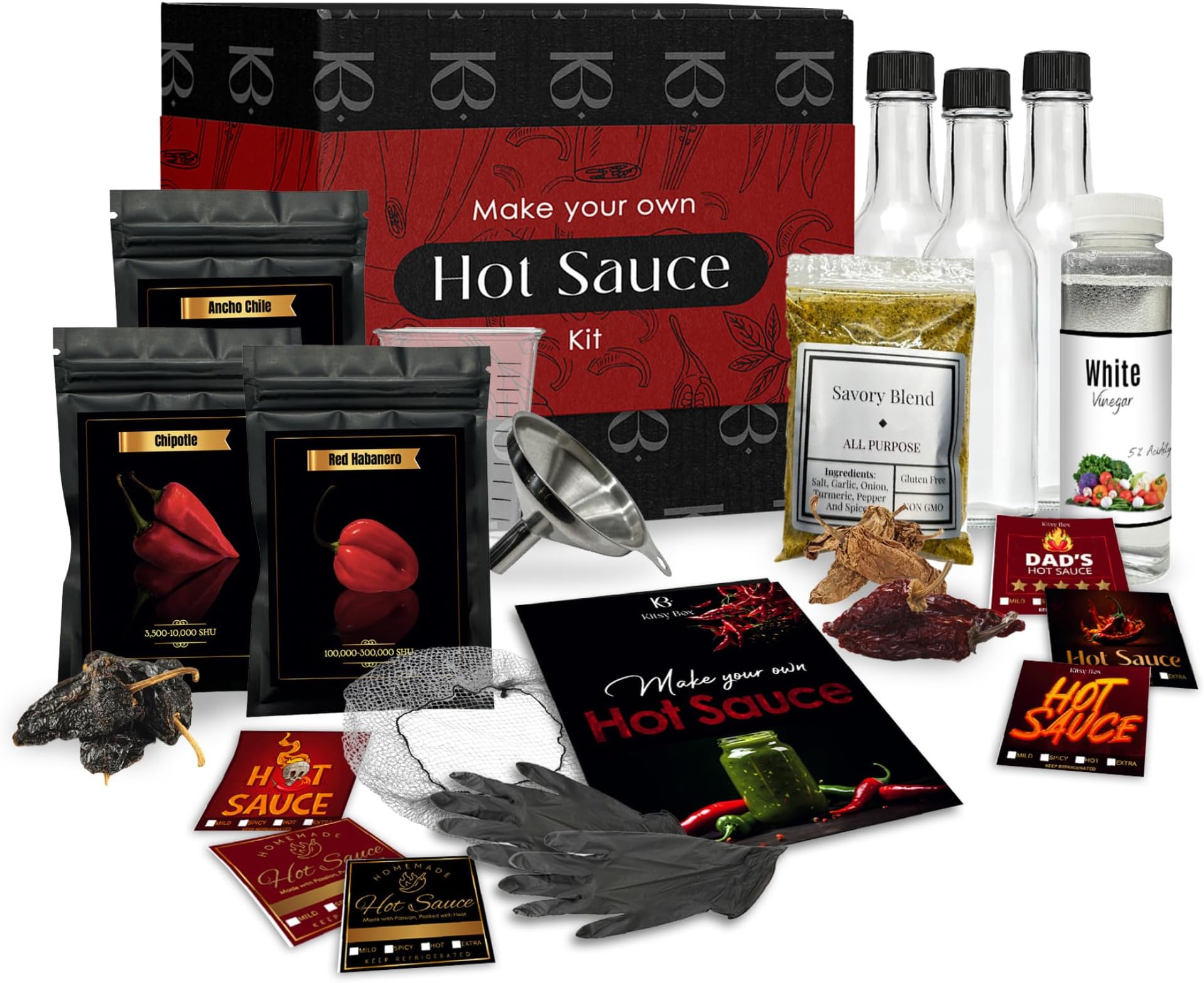 Amazon.com : DIY Hot Sauce Making Kit with Real Peppers, Make Your Own ...