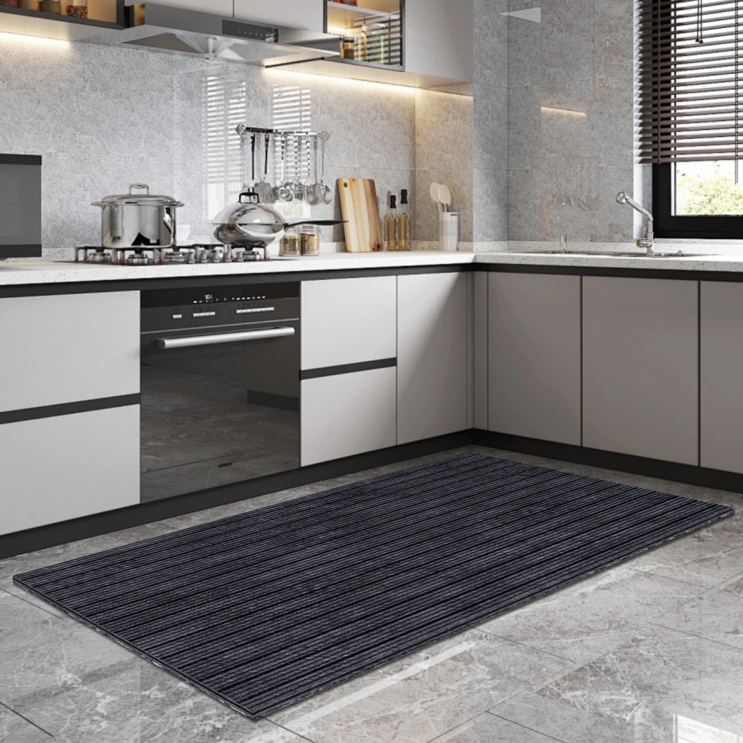 Amazon.com: Kitchen Mat Cushioned,Kitchen Rugs Non-Slip Waterproof ...