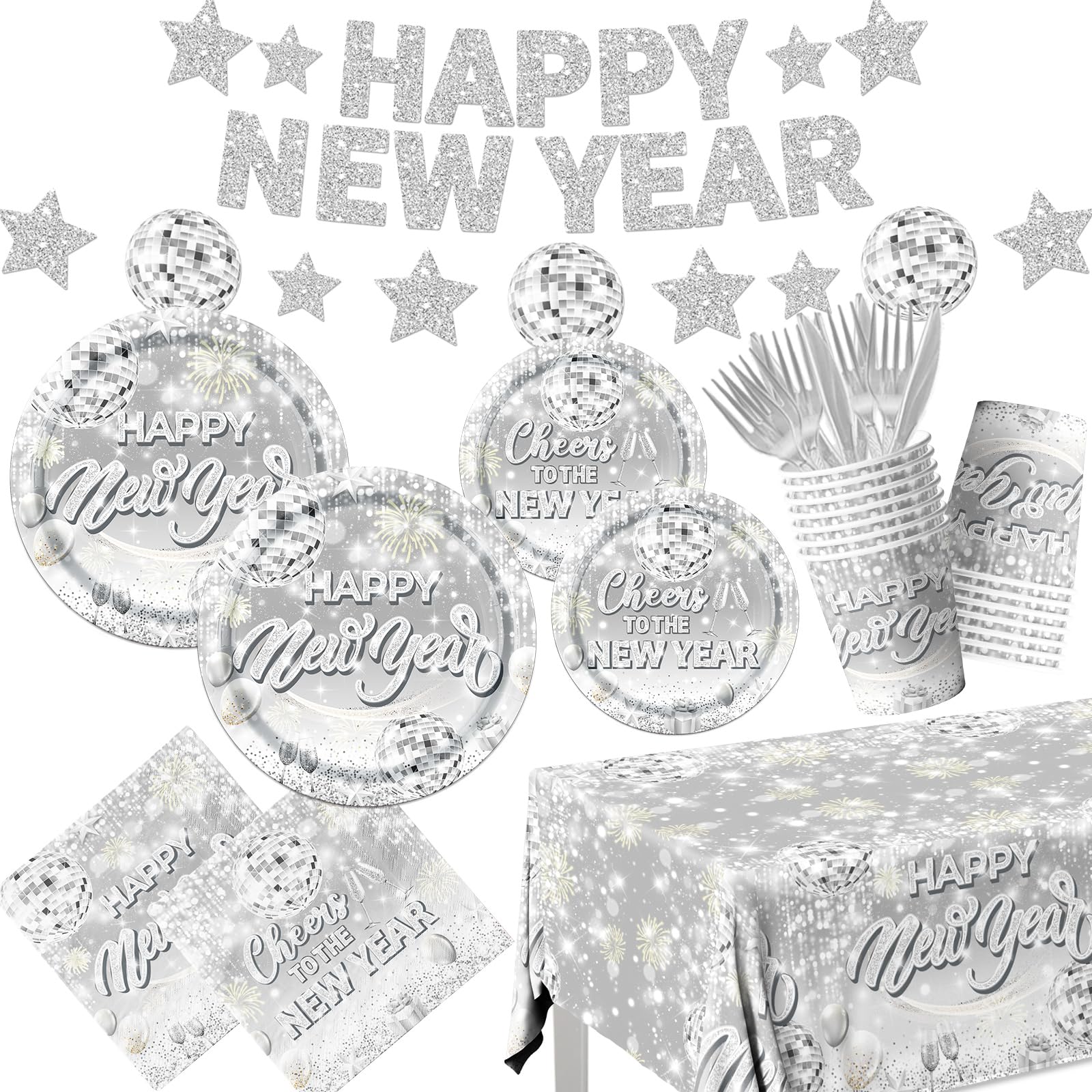 Amazon.com: New Years Eve Party Supplies 2025 Happy New Year Banner ...