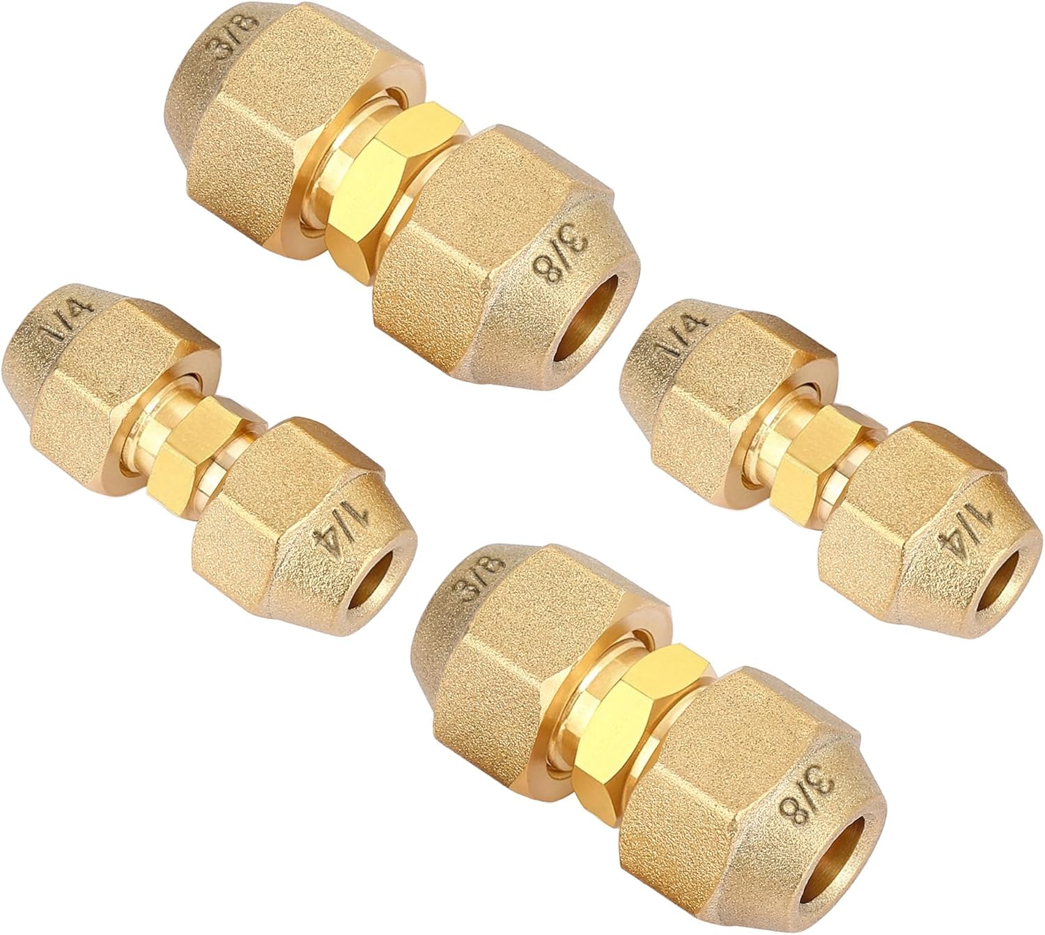 Amazon.com: 4 Packs Copper Pipe Extension Joint Connectors, 1/4" & 3/8 ...