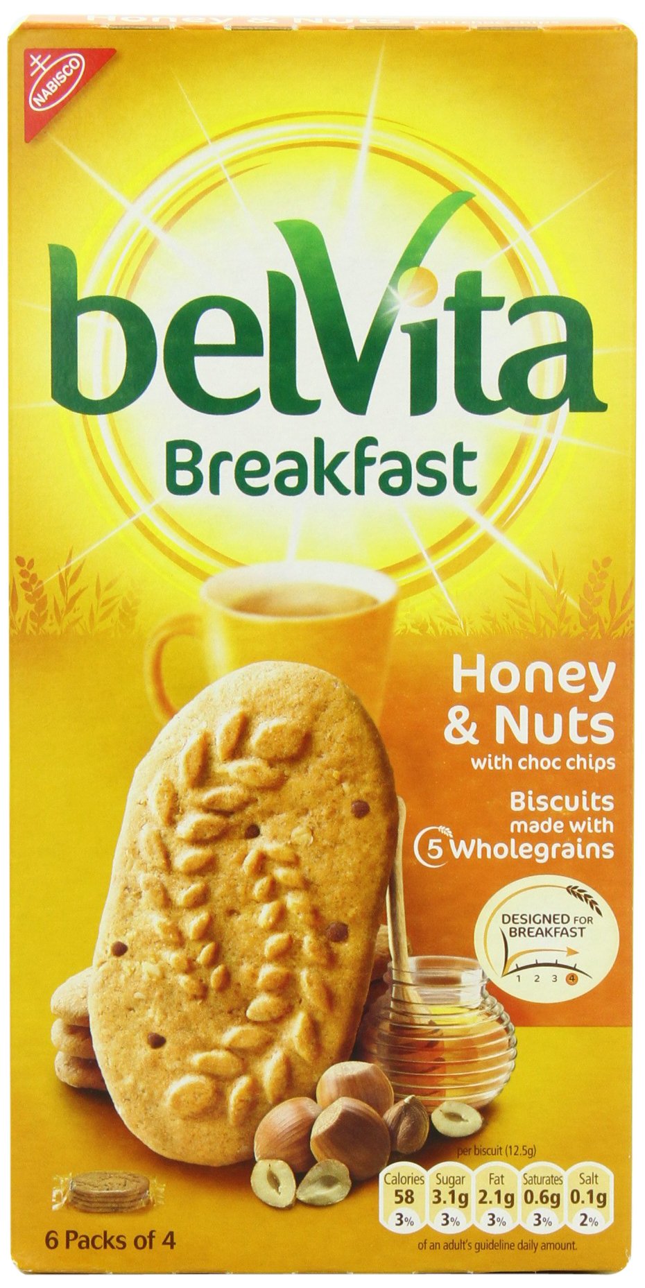 Amazon.com: Belvita Breakfast Biscuit Honey Nuts 300 g (Pack of 10 ...