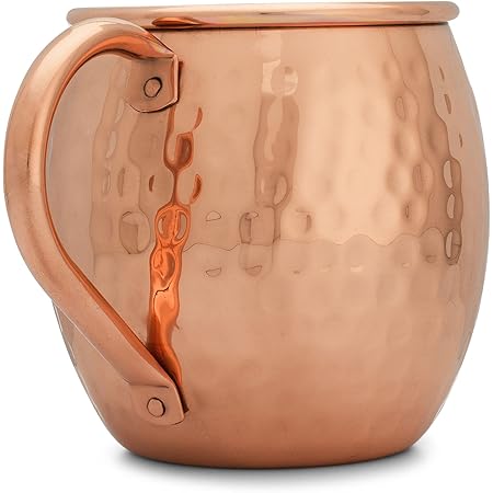 Amazon.com: Moscow Mule PURE Copper Mug by Copper Mules - Handcrafted ...