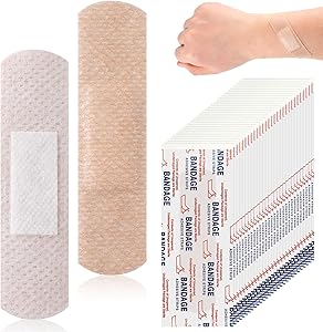 Amazon.com: Funtery 100 Pcs Silicone Adhesive Bandages Bulk Sensitive ...