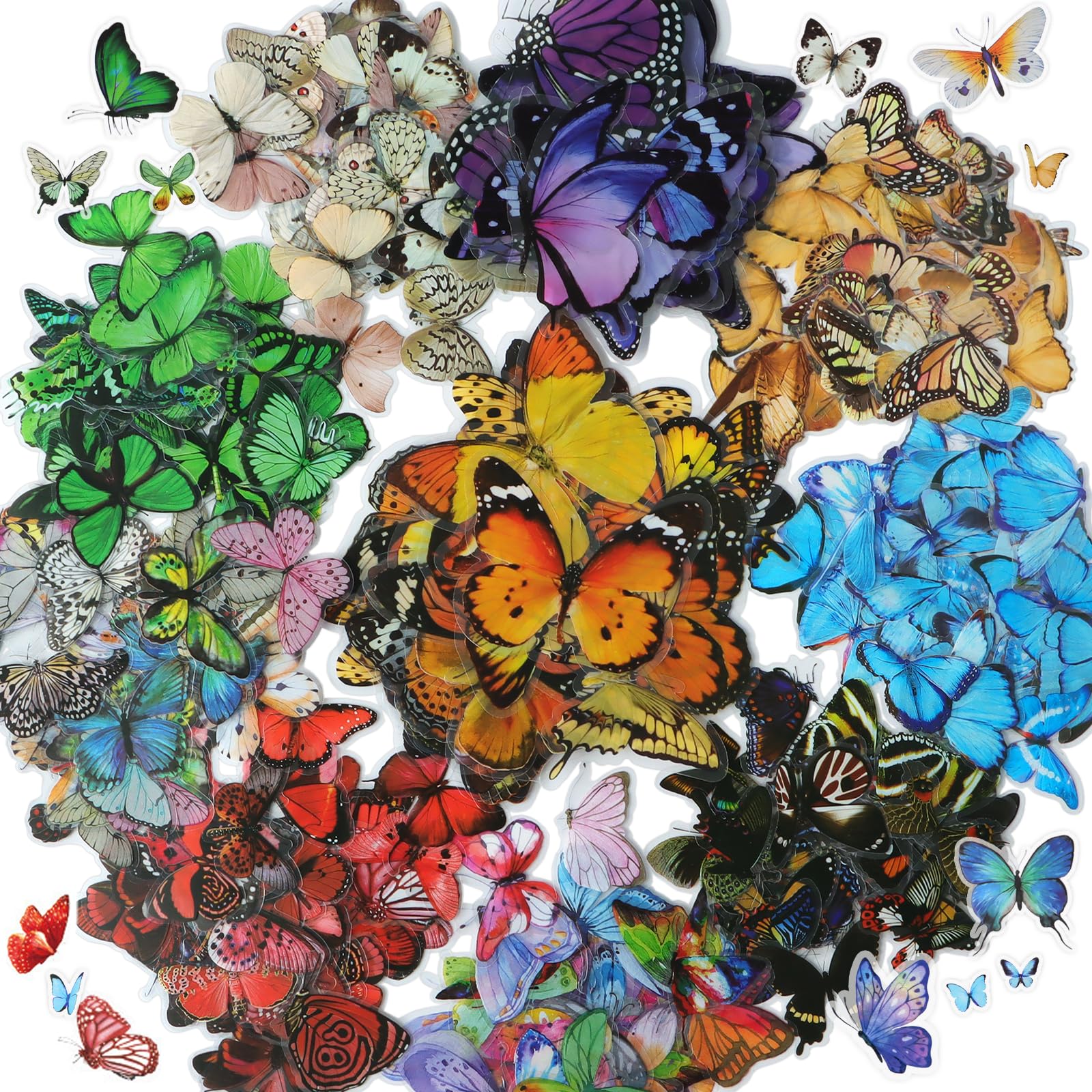 Amazon.com: 400PCS Butterfly Stickers, Butterfly Stickers 10 Styles ...