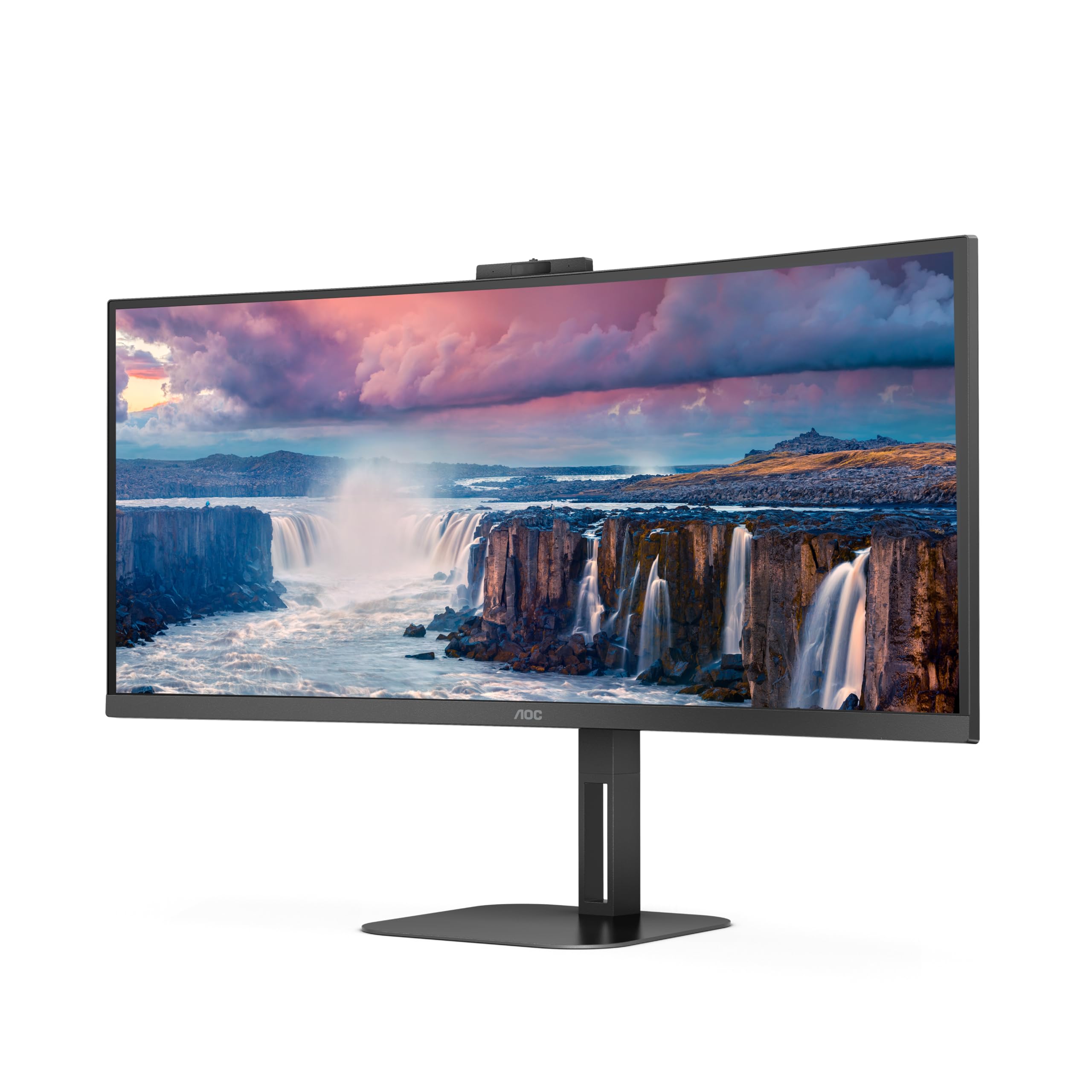 AOC CU34V5CW - Monitor curvo WQHD da 34 pollici, webcam da 2 MP ...