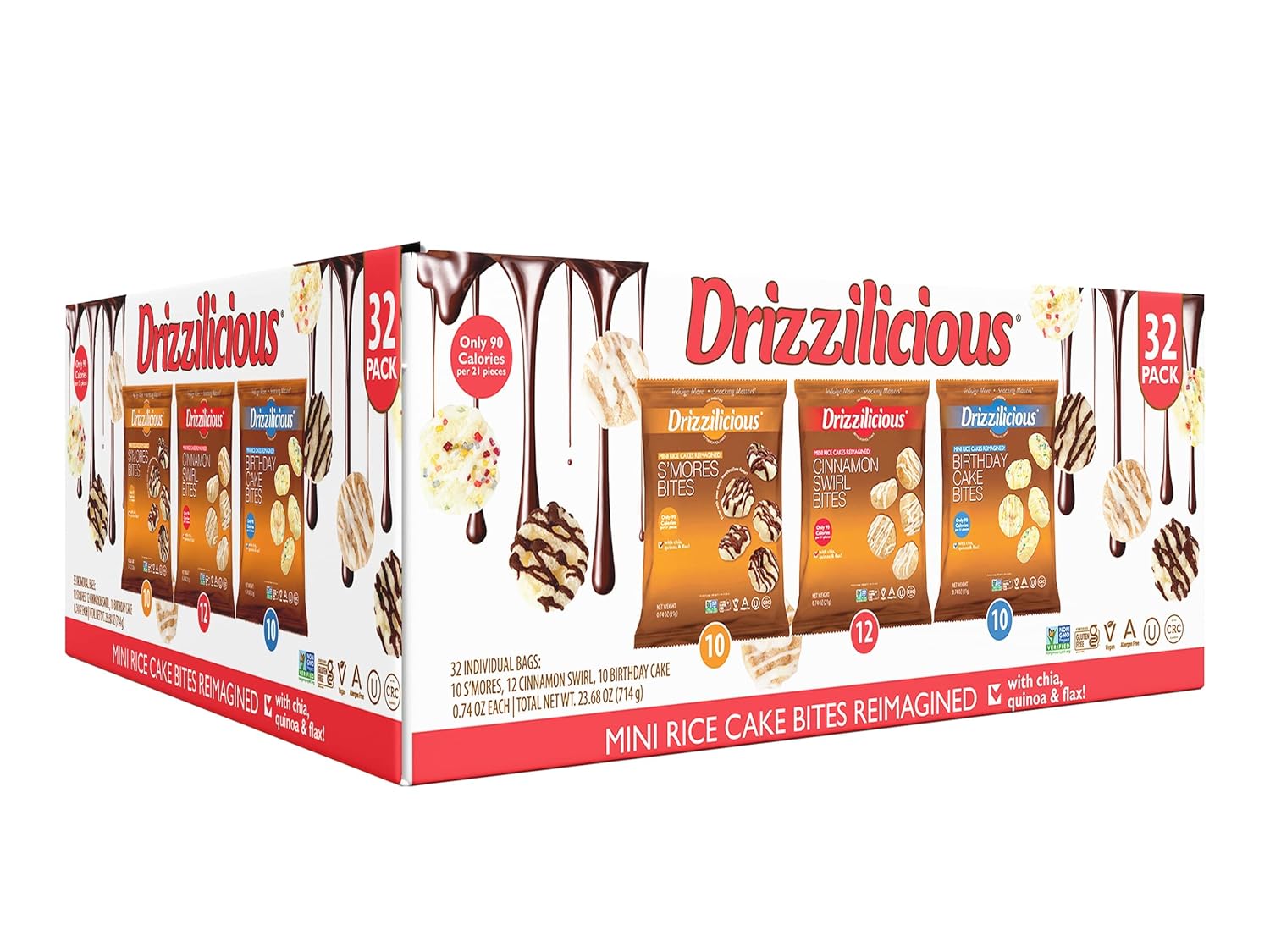 Amazon.com : Drizzilicious Variety Pack .74oz 32 count | S'mores ...