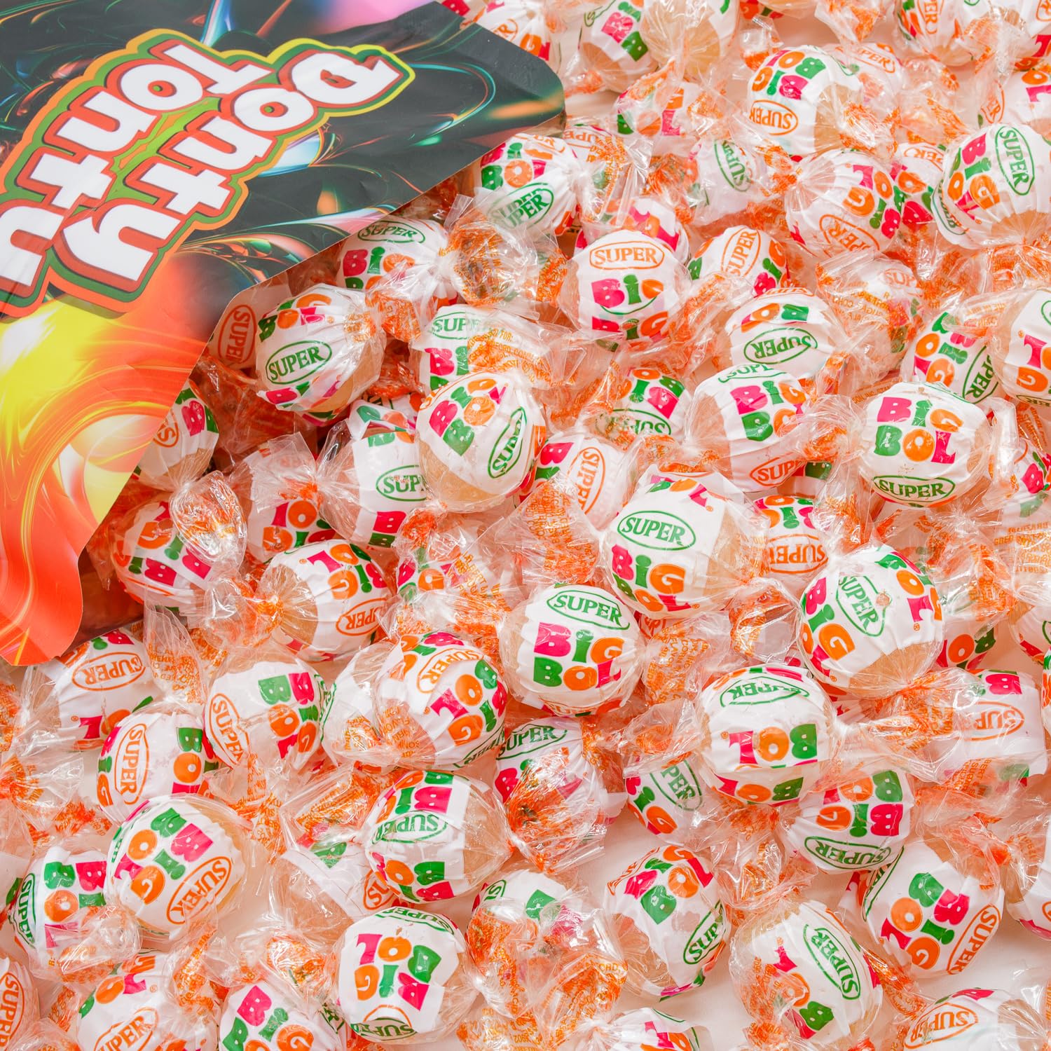 BIG BOL Bubble Candy Gum 14 oz – SUPER SIZE, Bulk Bag, Fruit Flavored ...