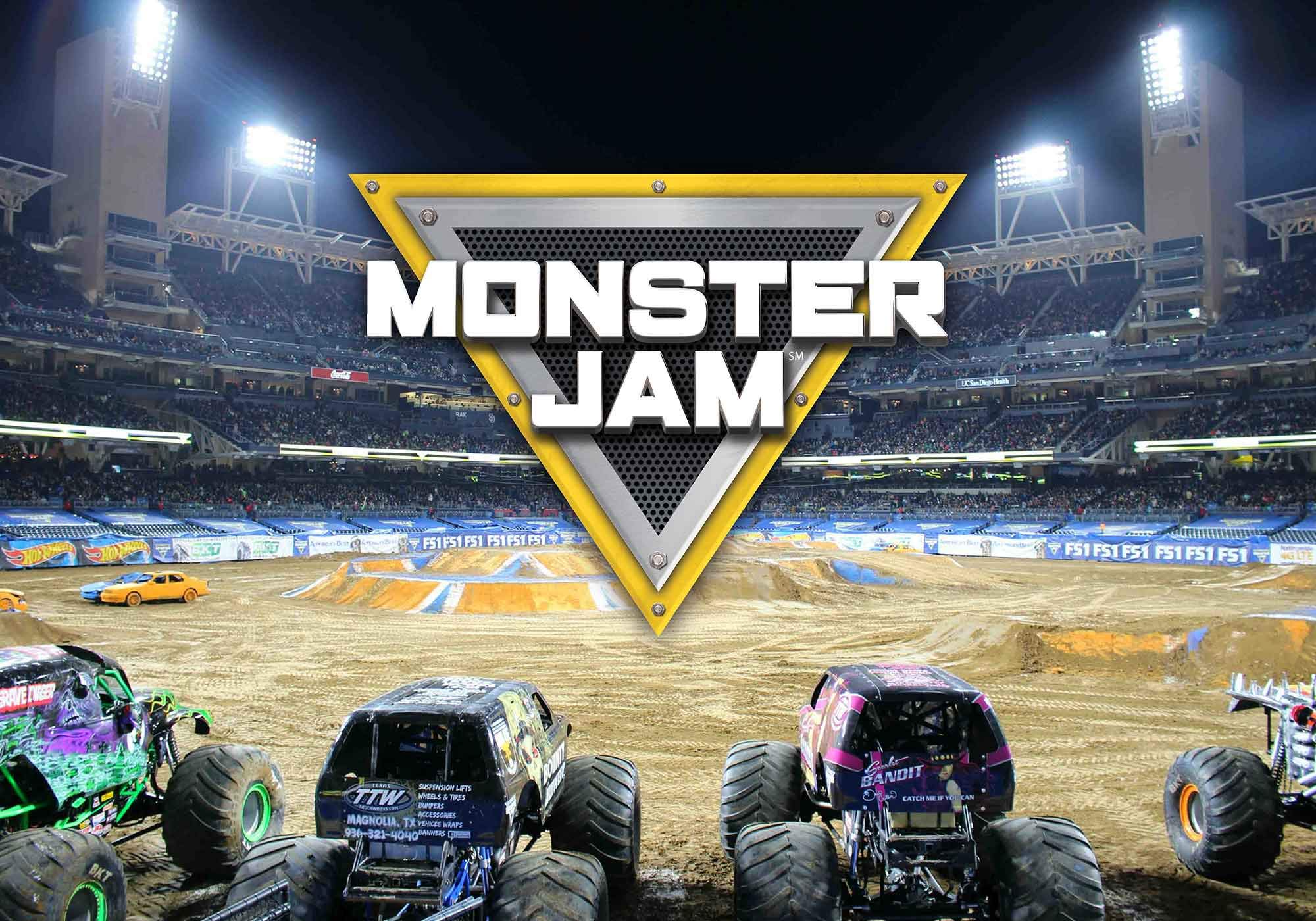 Monster Jam Backdrop Monster Truck Background 10x7ft Racing Car Stadium ...