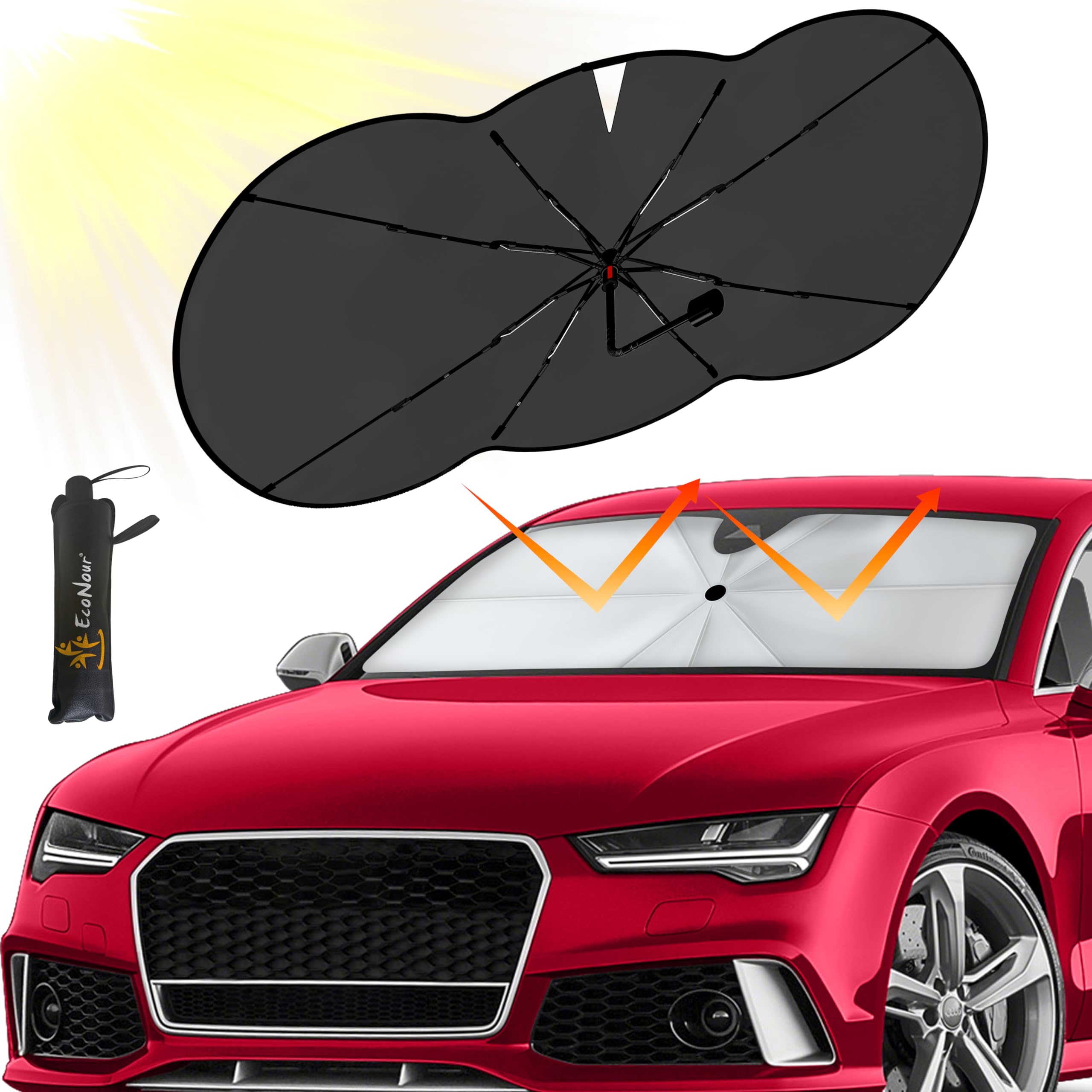 EcoNour Car Windshield Sunshade Umbrella | Foldable Car Windshield Sun ...