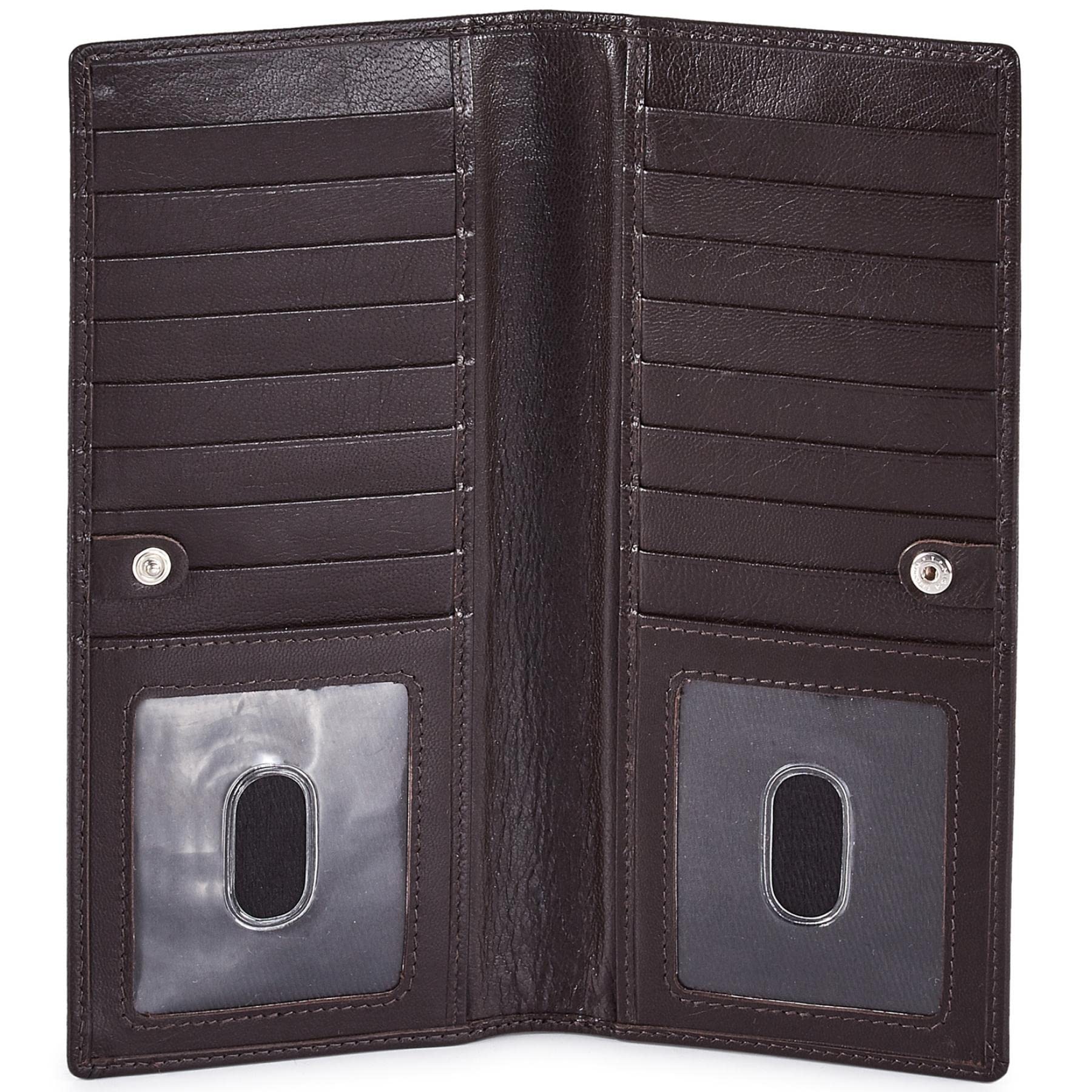 Snapklik.com : Long Wallet For Men Women Real Leather Bifold RFID ...