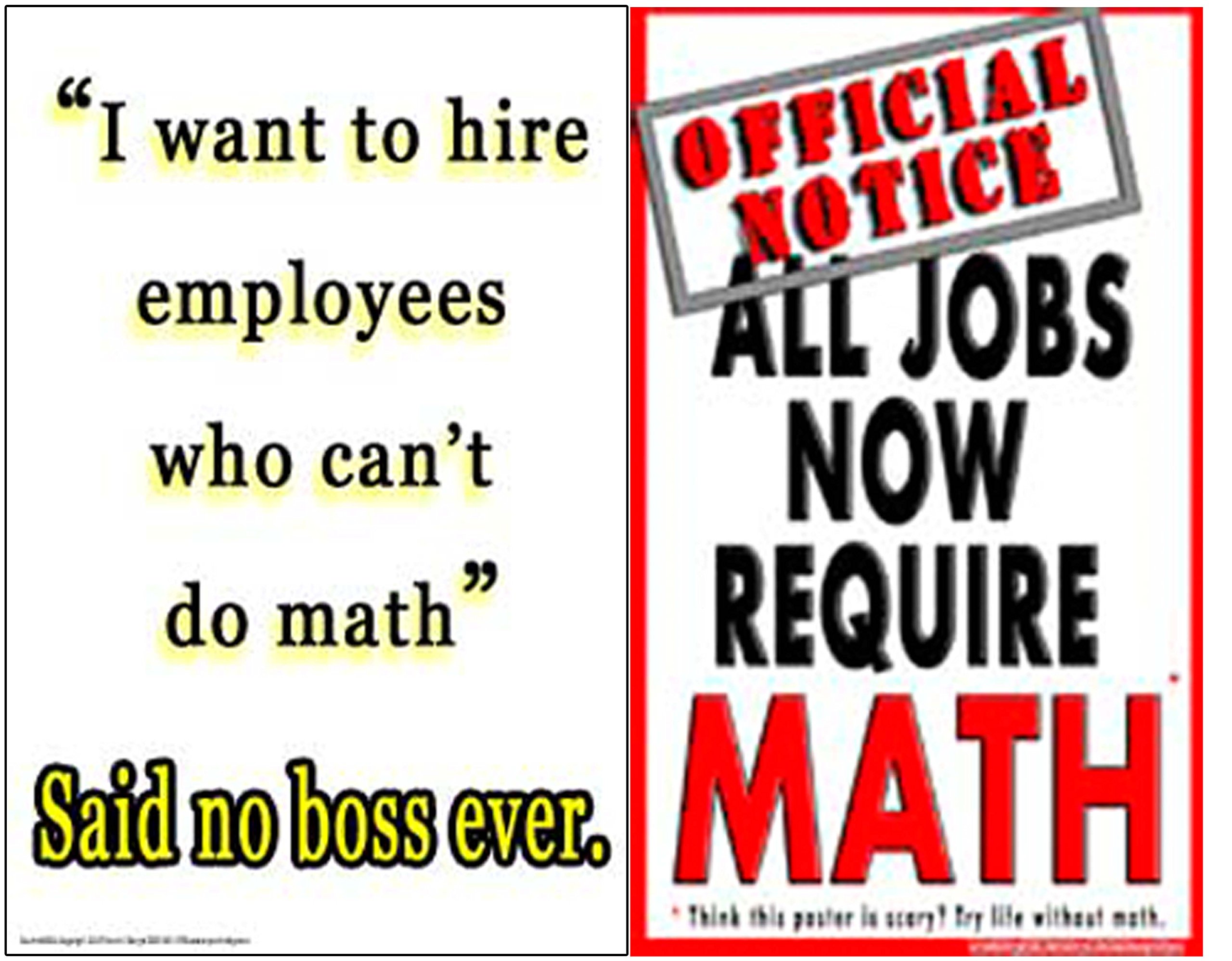 Amazon.com : #S1 Motivational Math Poster Set: Motivates Unmotivated ...