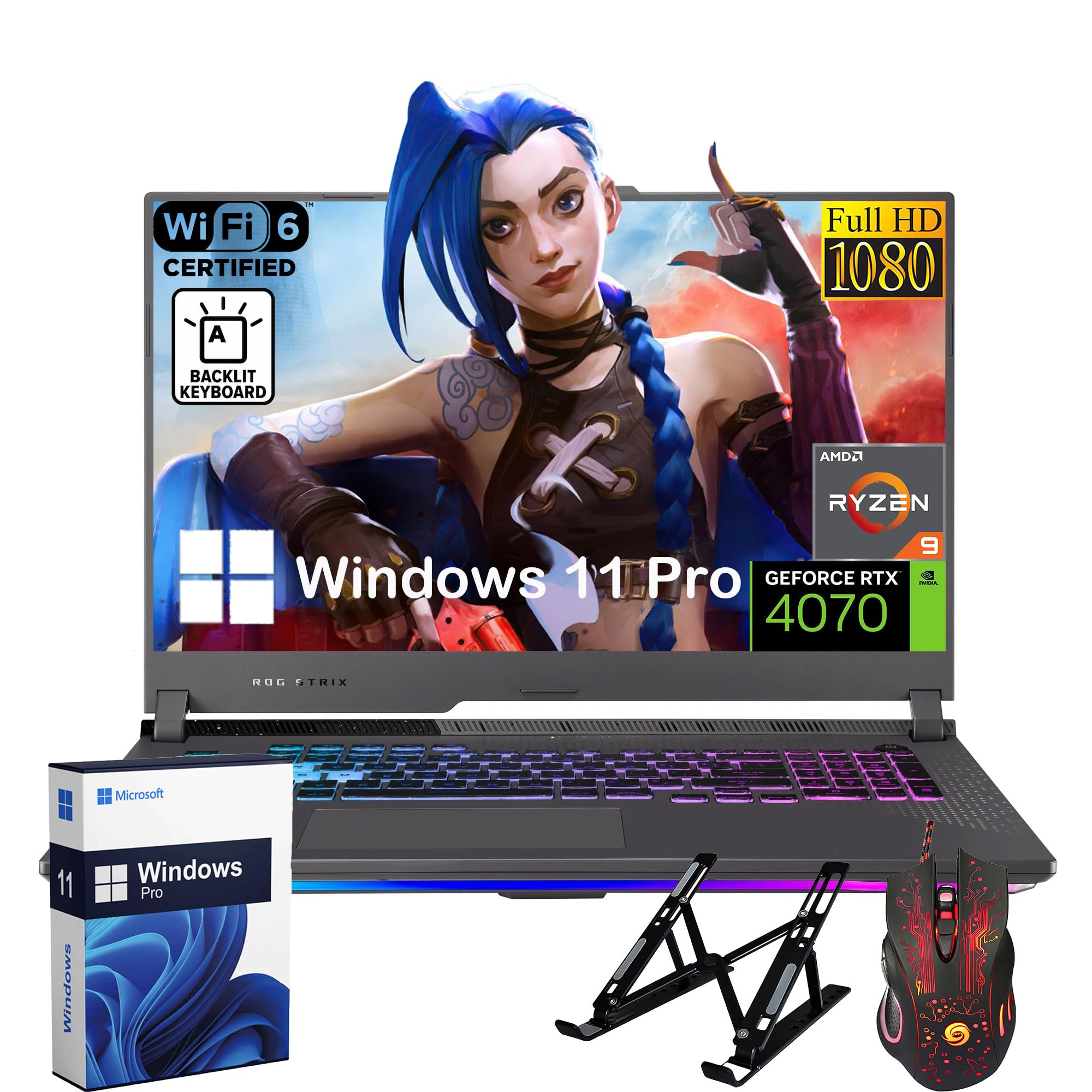 Amazon.com: ASUS ROG Strix-G17 Gaming Laptop - 17.3" FHD Display, AMD ...