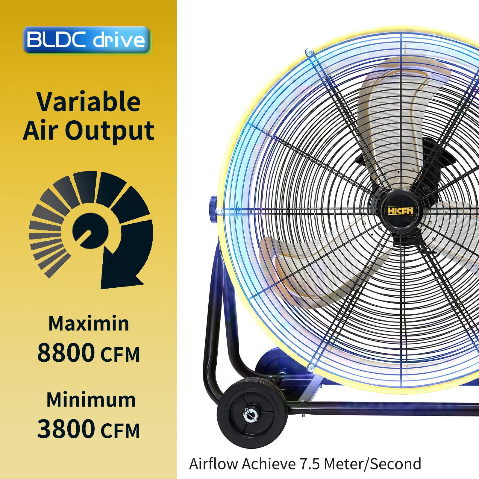 Snapklik.com : HiCFM 8800 CFM 24 Inch BLDC Drive Drum Fan