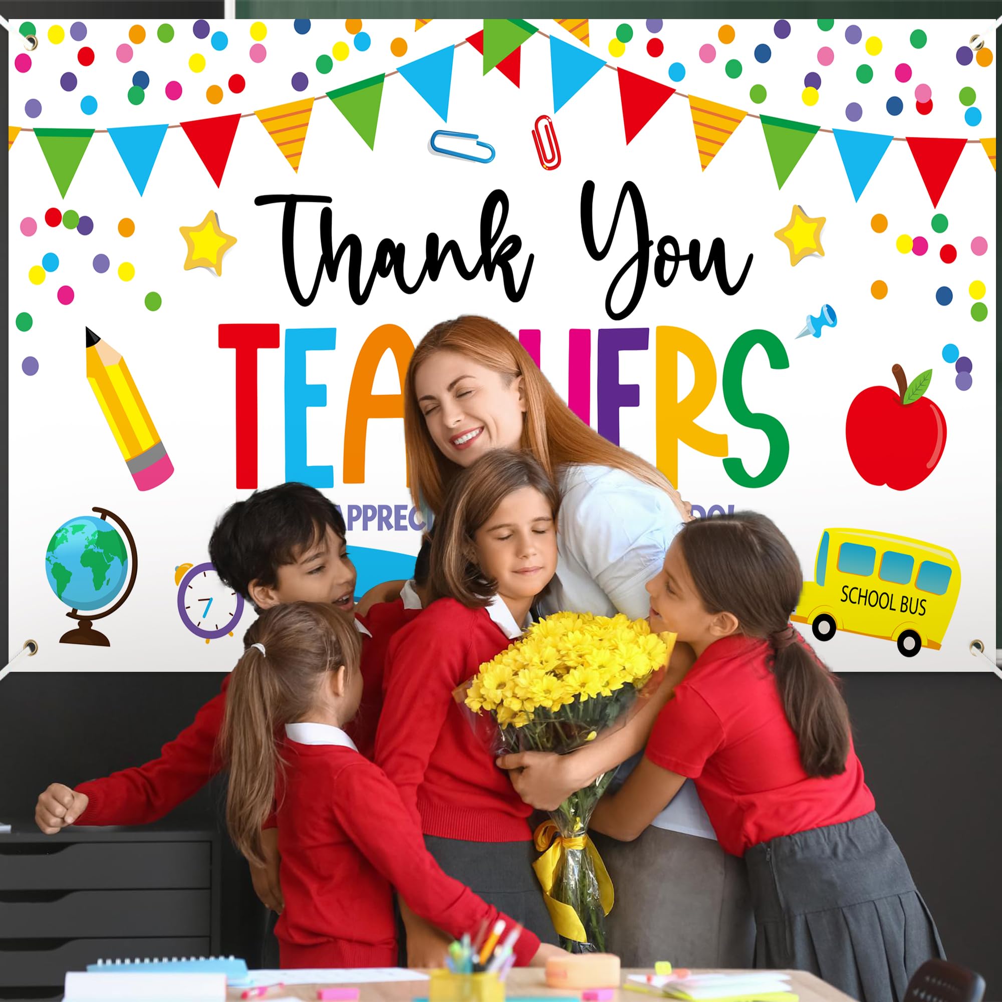 Snapklik.com : XtraLarge Thank You Teachers Backdrop Banner -Teachers ...