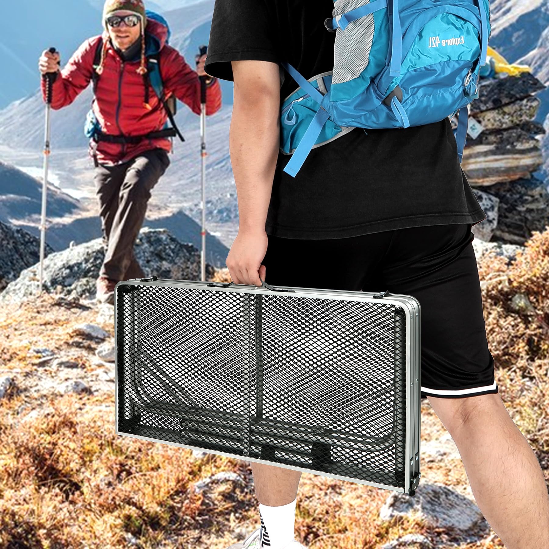 Snapklik.com : REDCAMP Folding Portable Grill Table For Outside ...