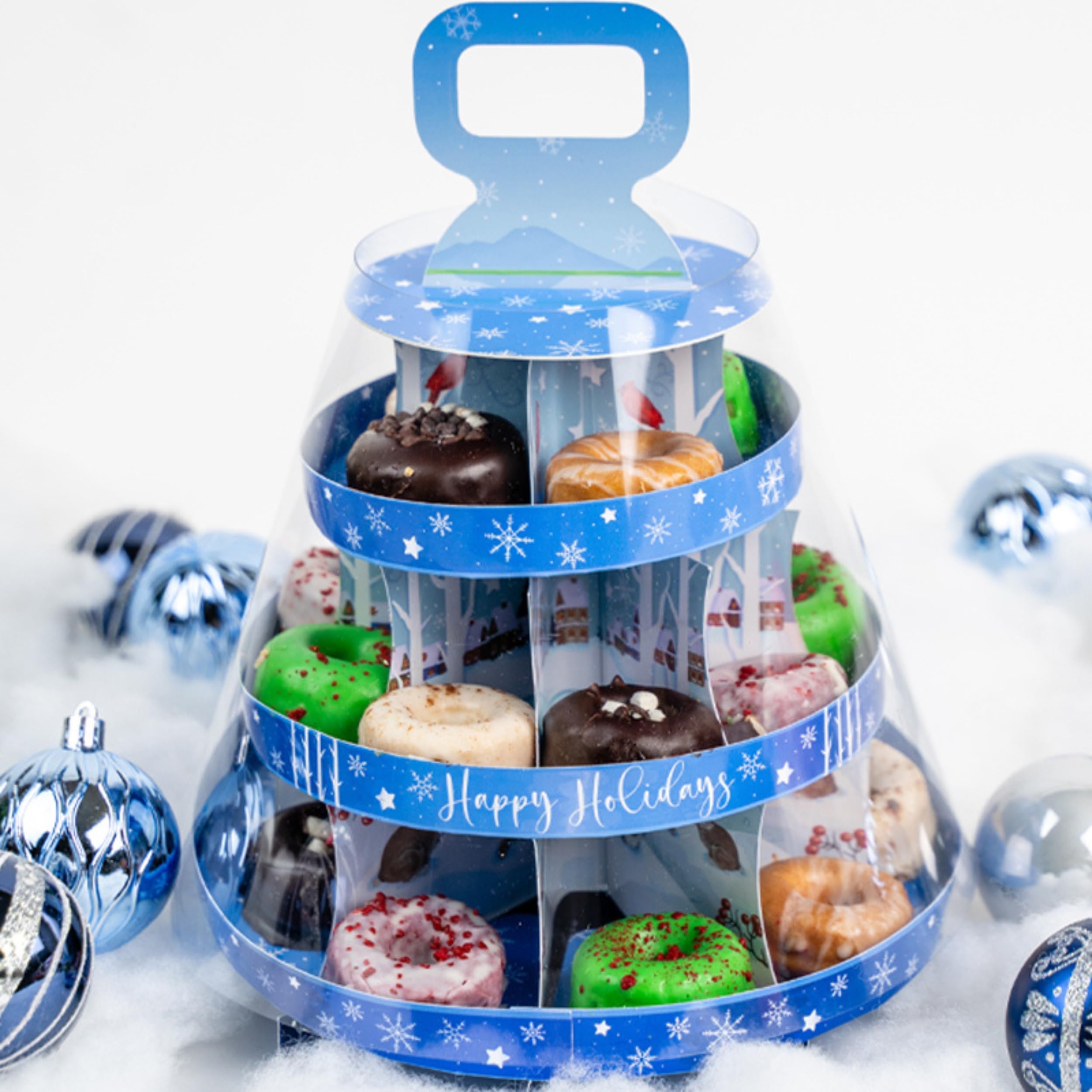 Amazon.com : SendaCake Winter Wonderland Donut Tower - 20 Individually ...