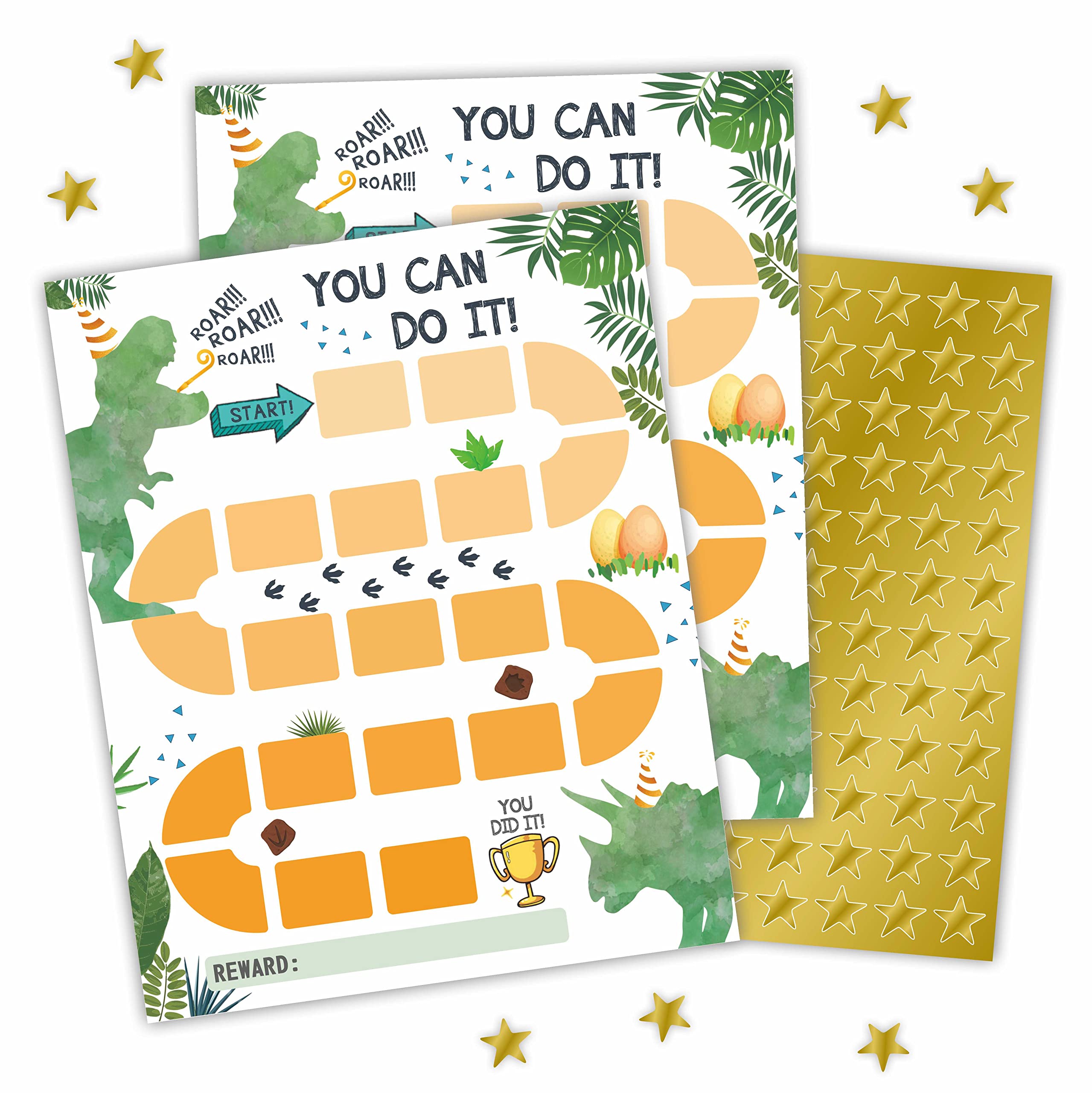 Buy Jungle Dinosaur Reward Chart, Incentive Chart, Positive Behavior ...