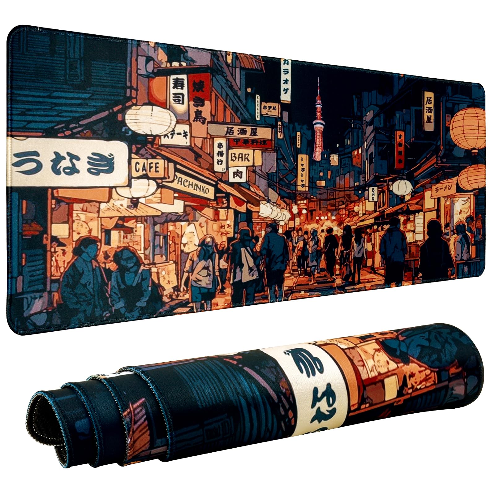 JINJIASC Large Mouse Mat Gaming Mouse Pad 31.5 x 11.8 in Desk Mat Desk ...