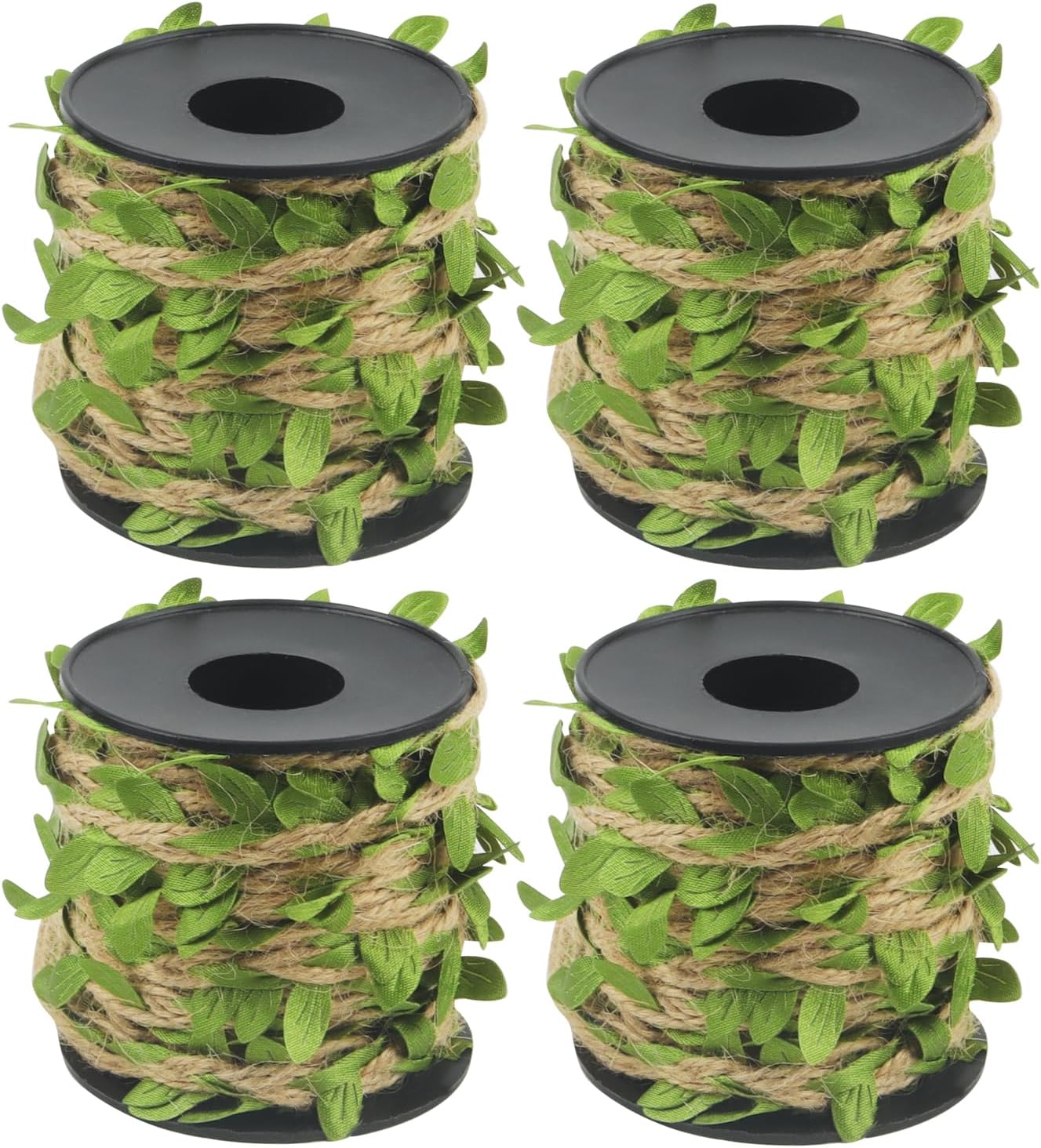 MUKCHAP 4 Rolls 5mm x 10m Green Leaves Jute Twine String, 131 Feet Jute ...