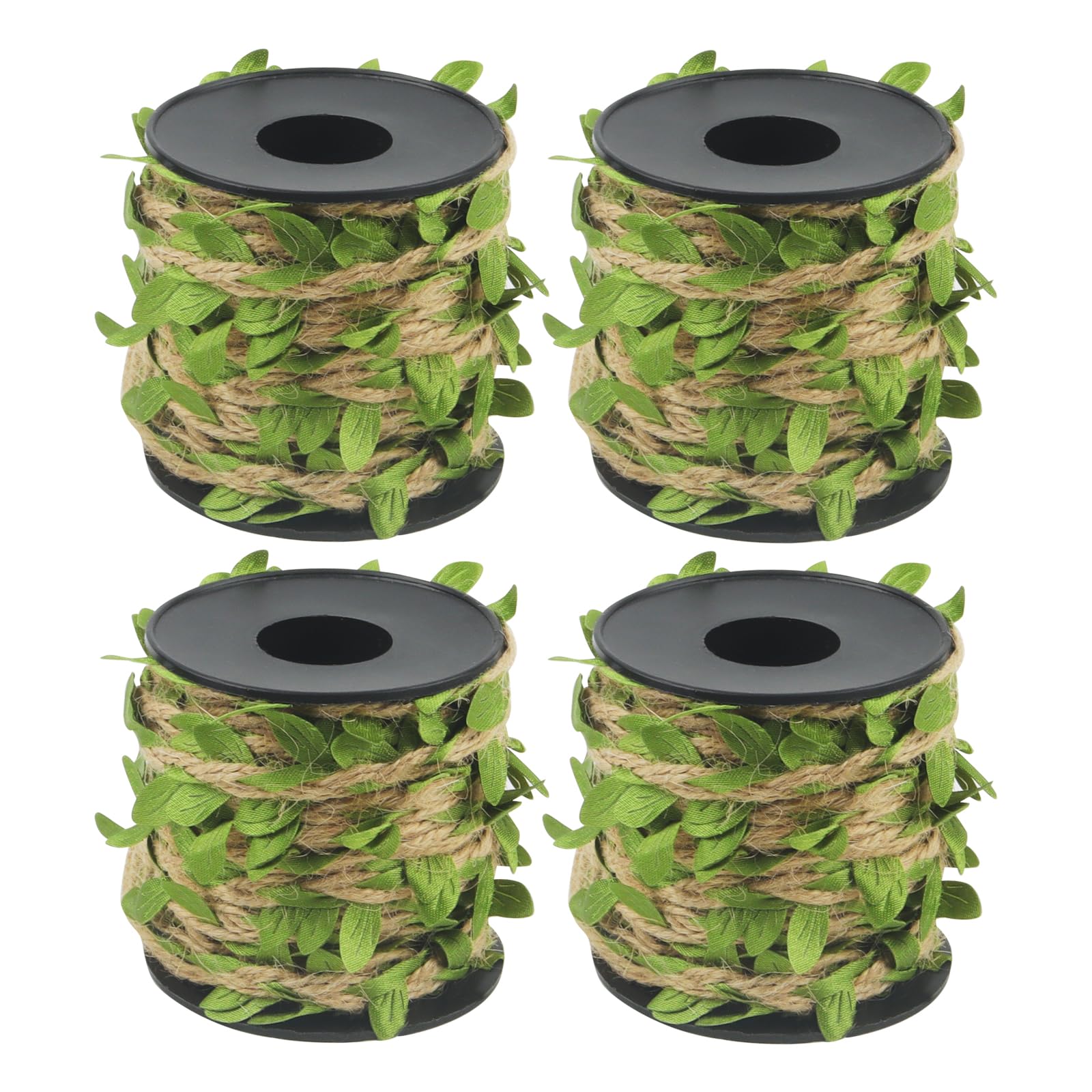 MUKCHAP 4 Rolls 5mm x 10m Green Leaves Jute Twine String, 131 Feet Jute ...
