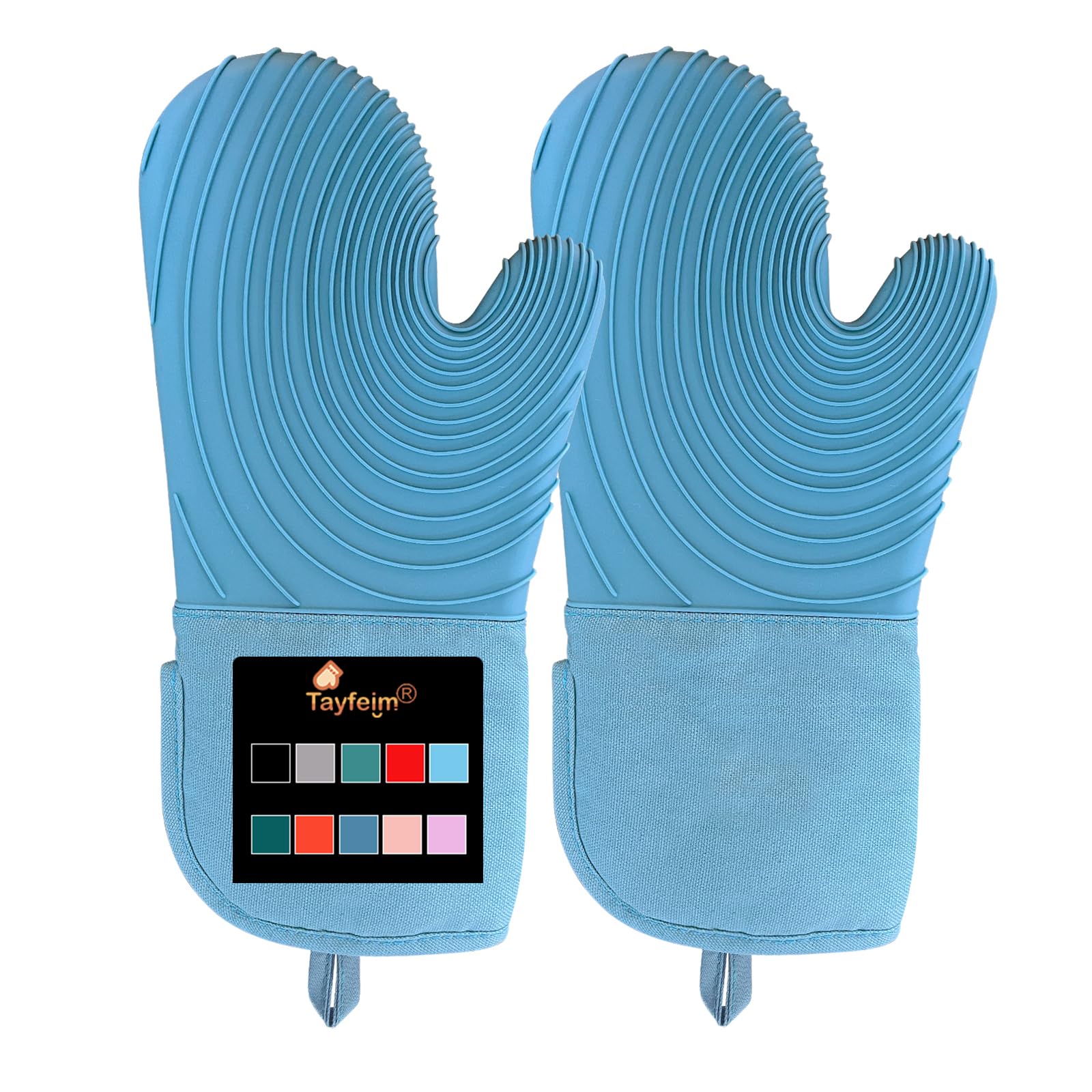 Amazon.com: Tayfeim Silicone Oven Mitts - Oven Mitts Heat Resistant ...
