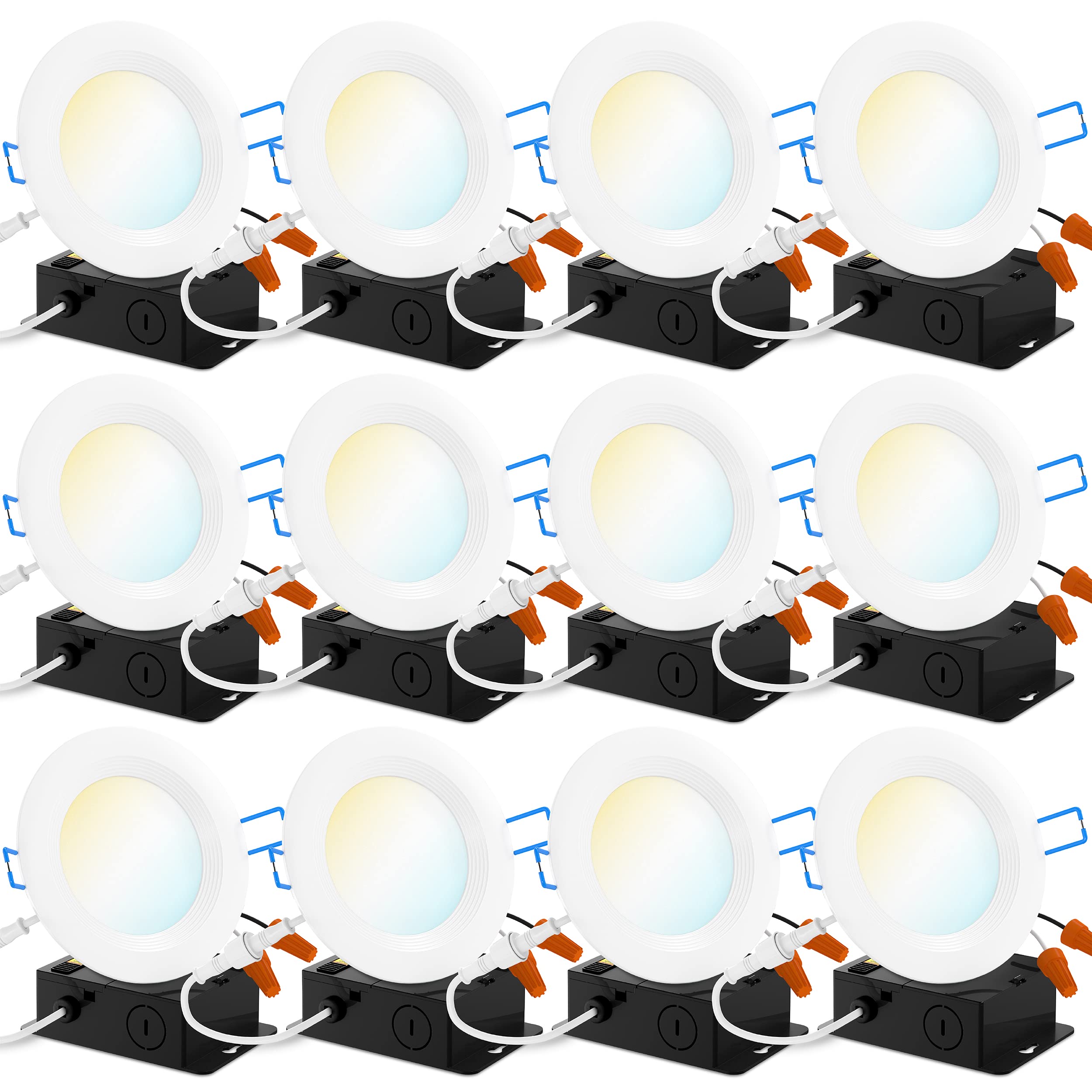 Sunco Lighting 12 Pack 4 Inch Ultra Thin LED Recessed Ceiling Lights ...