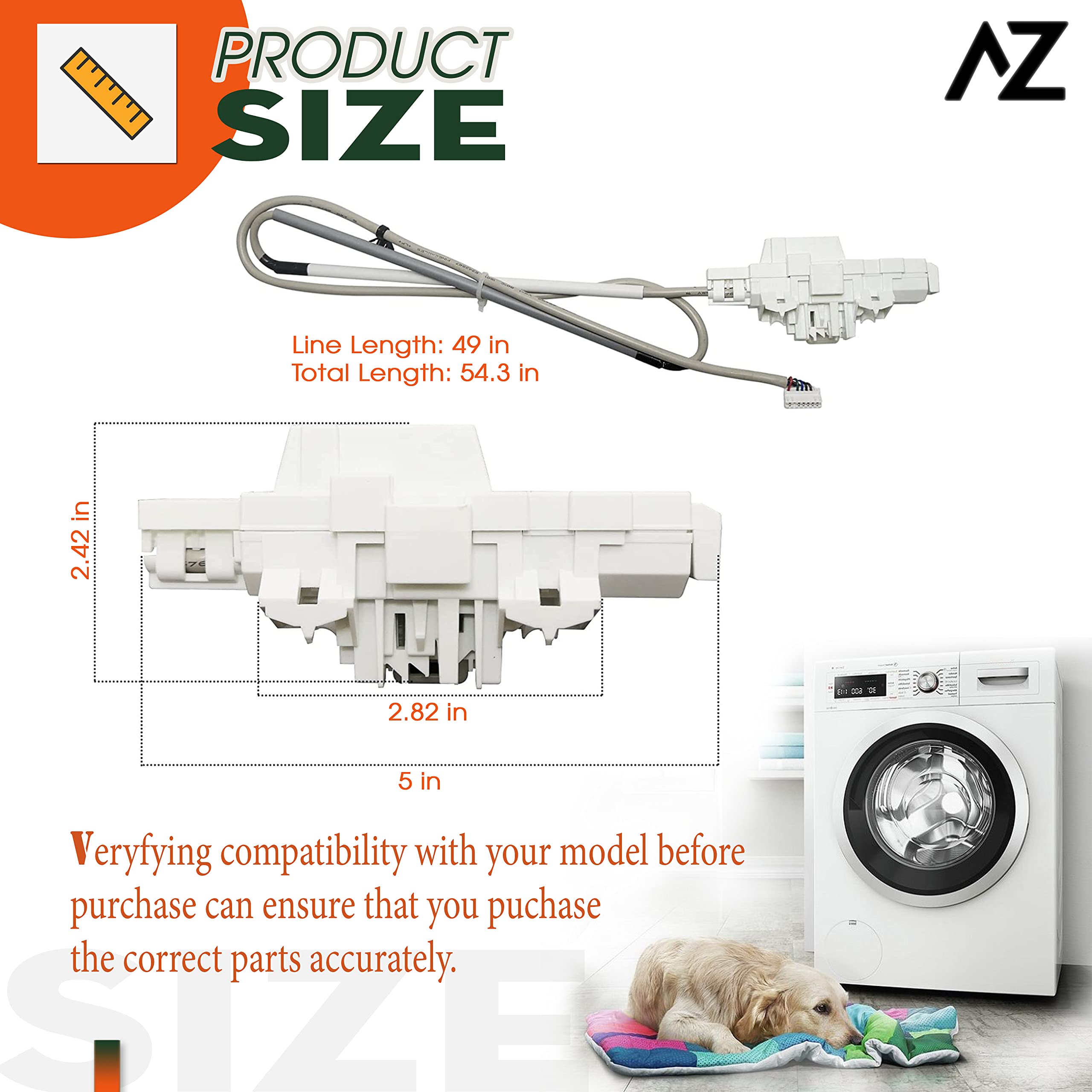 Snapklik.com : Washer Door Lid Lock Latch Switch Replace For Whirlpool ...