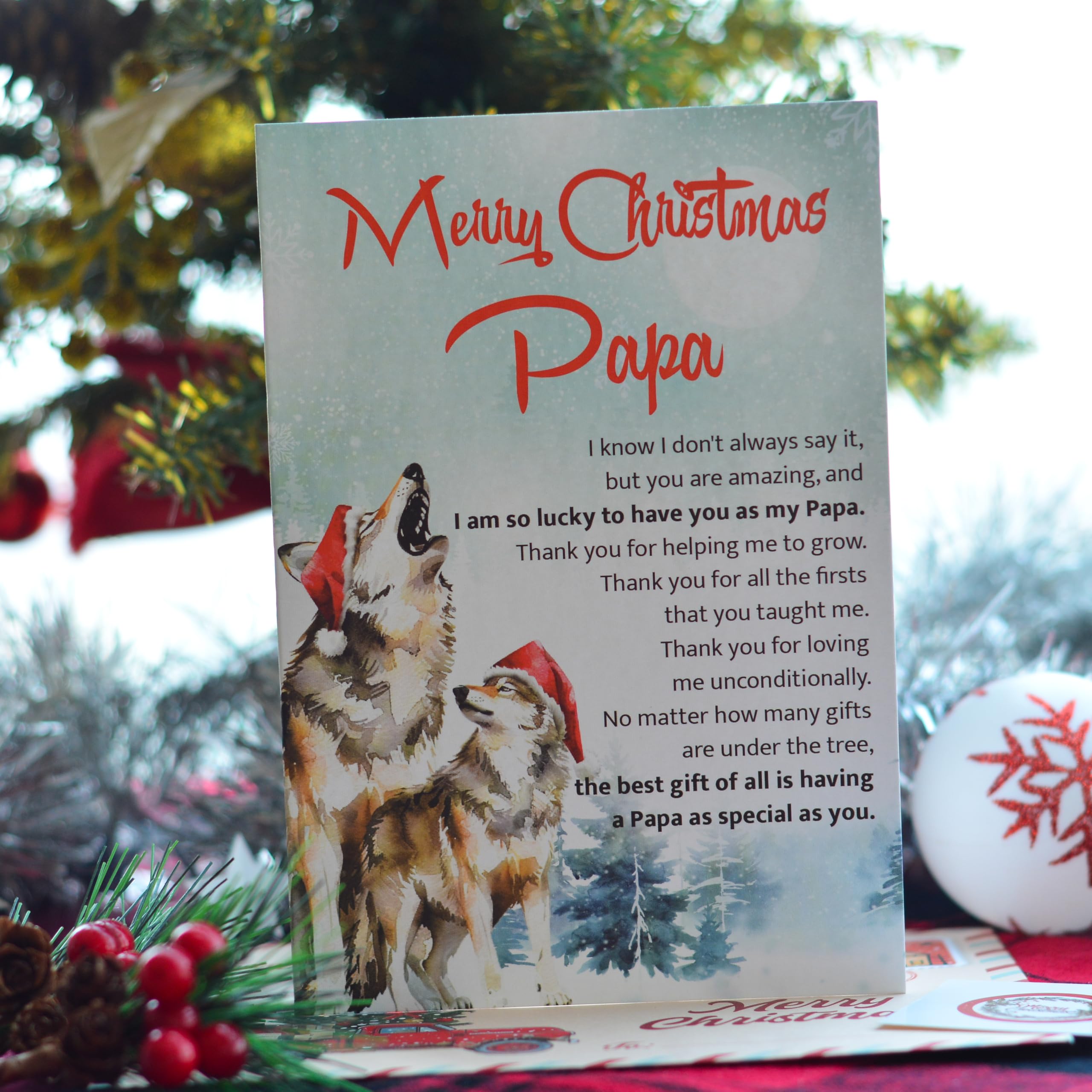 Grandpa Christmas Greetings Card Inside Heartfelt Merry Christmas