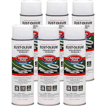 RUST-OLEUM 206043 AF1600 Athletic Field Striping Paint Spray, White, 17 ...
