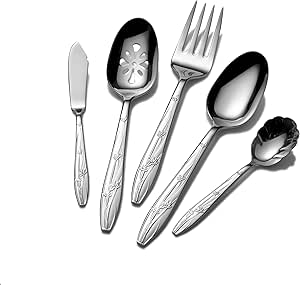 Amazon.com | Mikasa Pure Red 5-Piece Stainless Steel Hostess Set ...