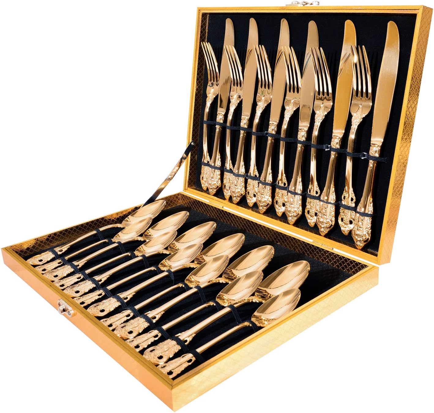 Amazon.com | 18/10 Flatware Service for 12-75 Piece Stainless Steel Set ...