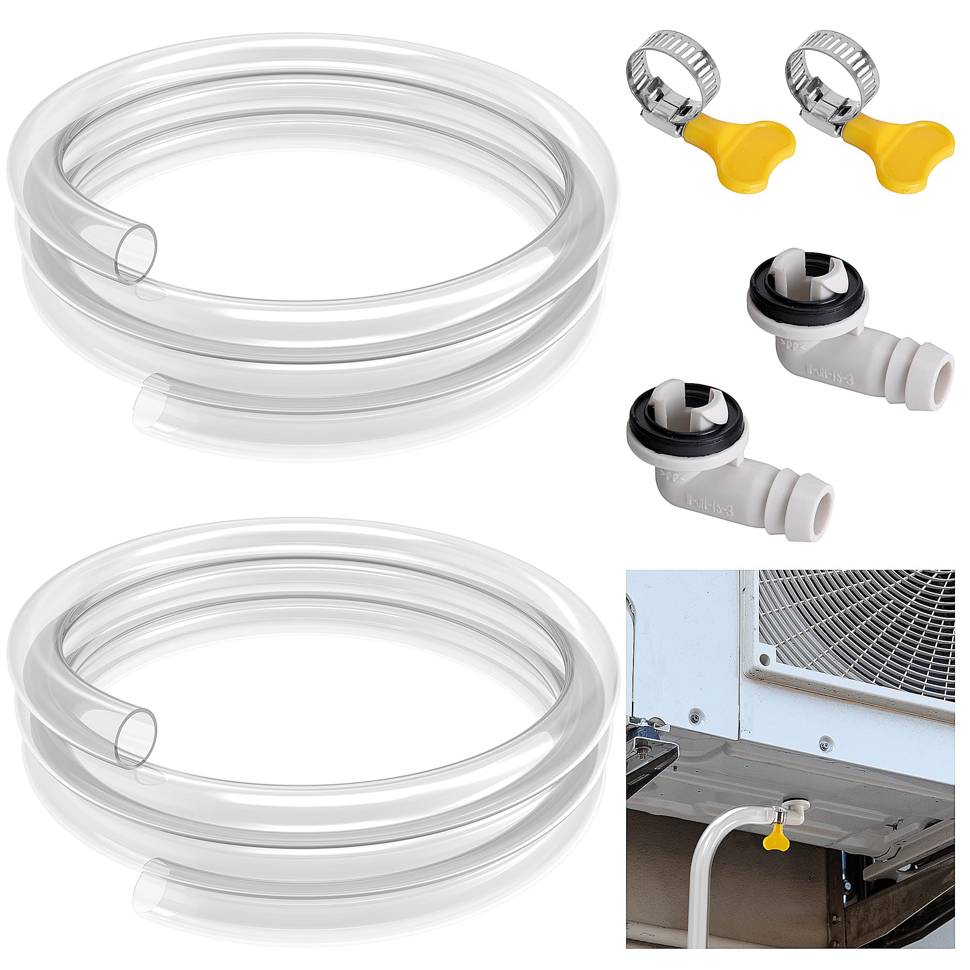 Amazon.com: 2 Pack Air Conditioner Drain Hose- 3 Ft Portable Leakproof AC Drain Hose Kit ...
