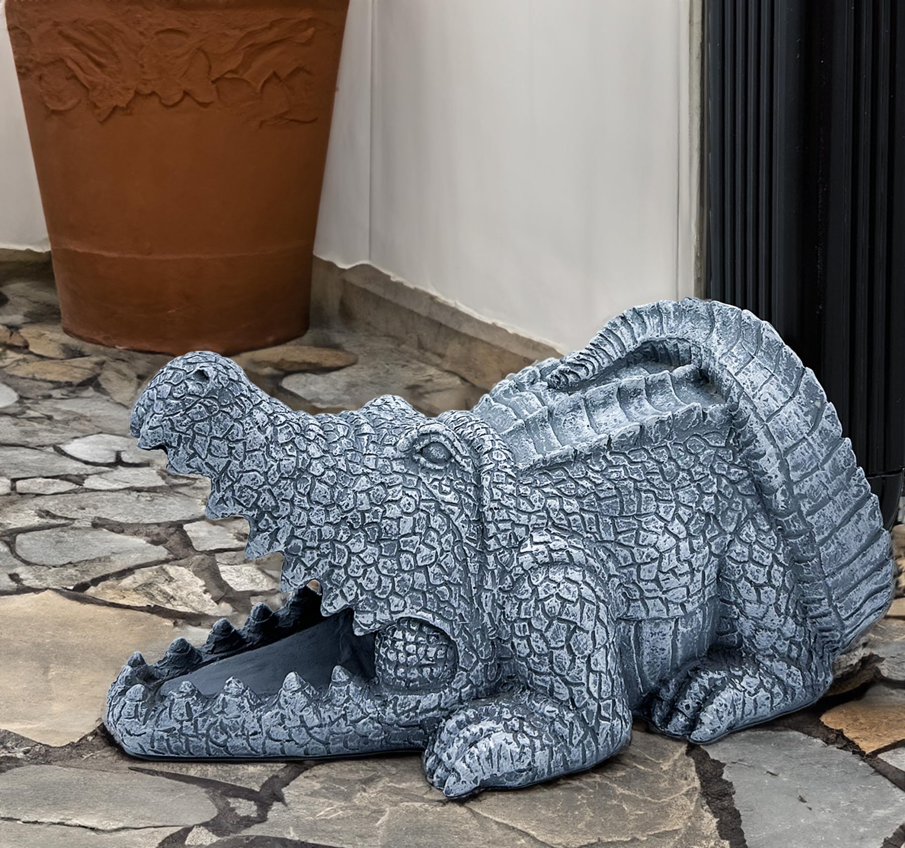 Snapklik.com : Euiroet Crocodile Sculpture Gutter Downspout Extender ...